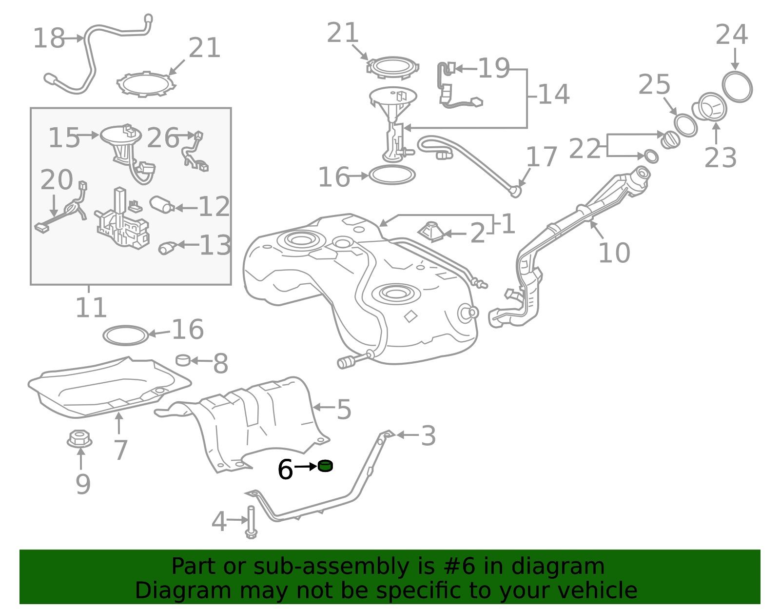 2018-2025 Toyota Fuel Tank Shield Clip 77512-06060 | Toyota Parts Center