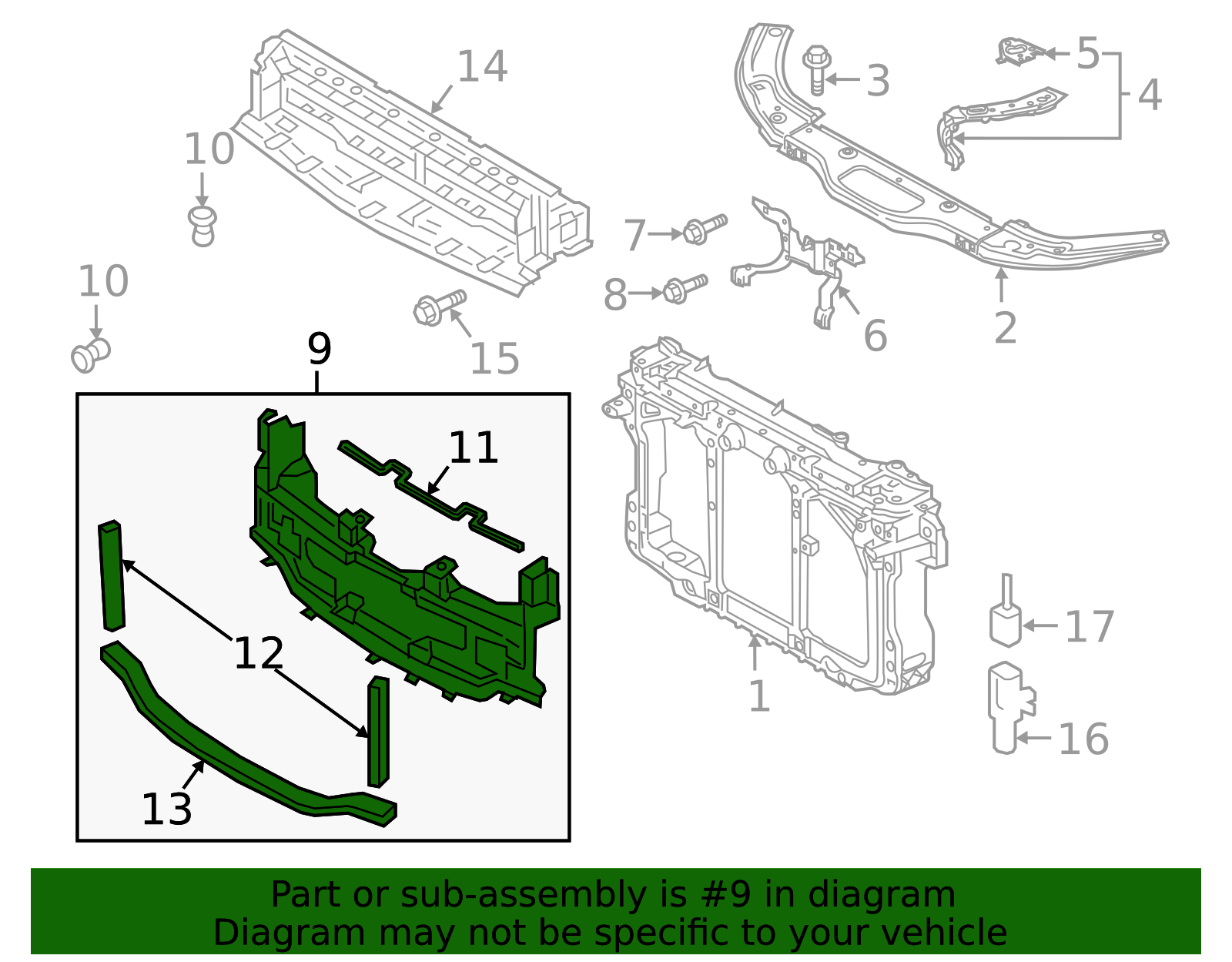 2018-2021 Mazda 6 Lower Support gsh7501c0b | TascaParts.com