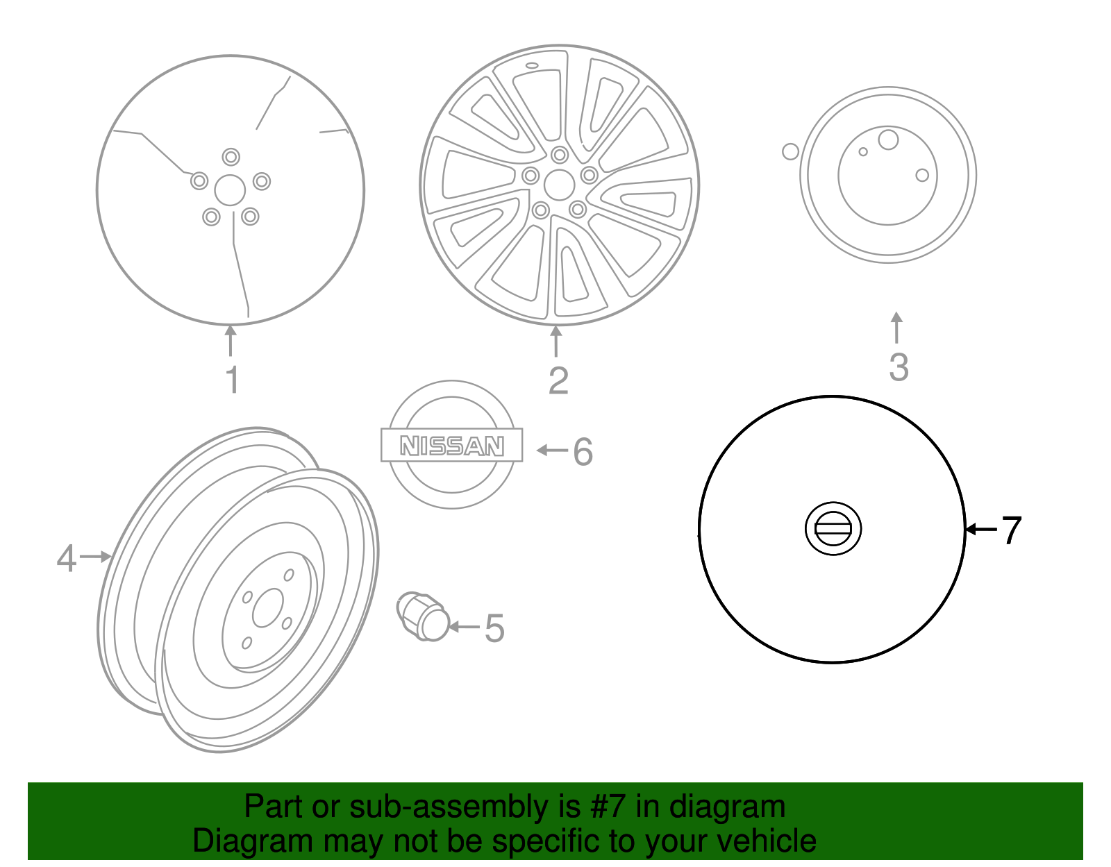 2017-2021 Nissan Wheel Cover 40315-1KL0B | Nissan Parts Plus