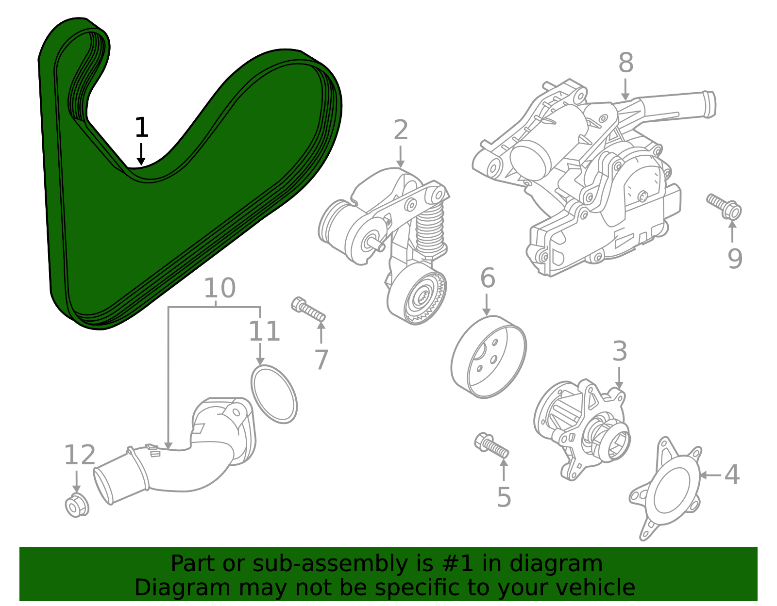 Hyundai - 25212-2M000 - Serpentine Belt - 2020-2025 Hyundai | OEM ...