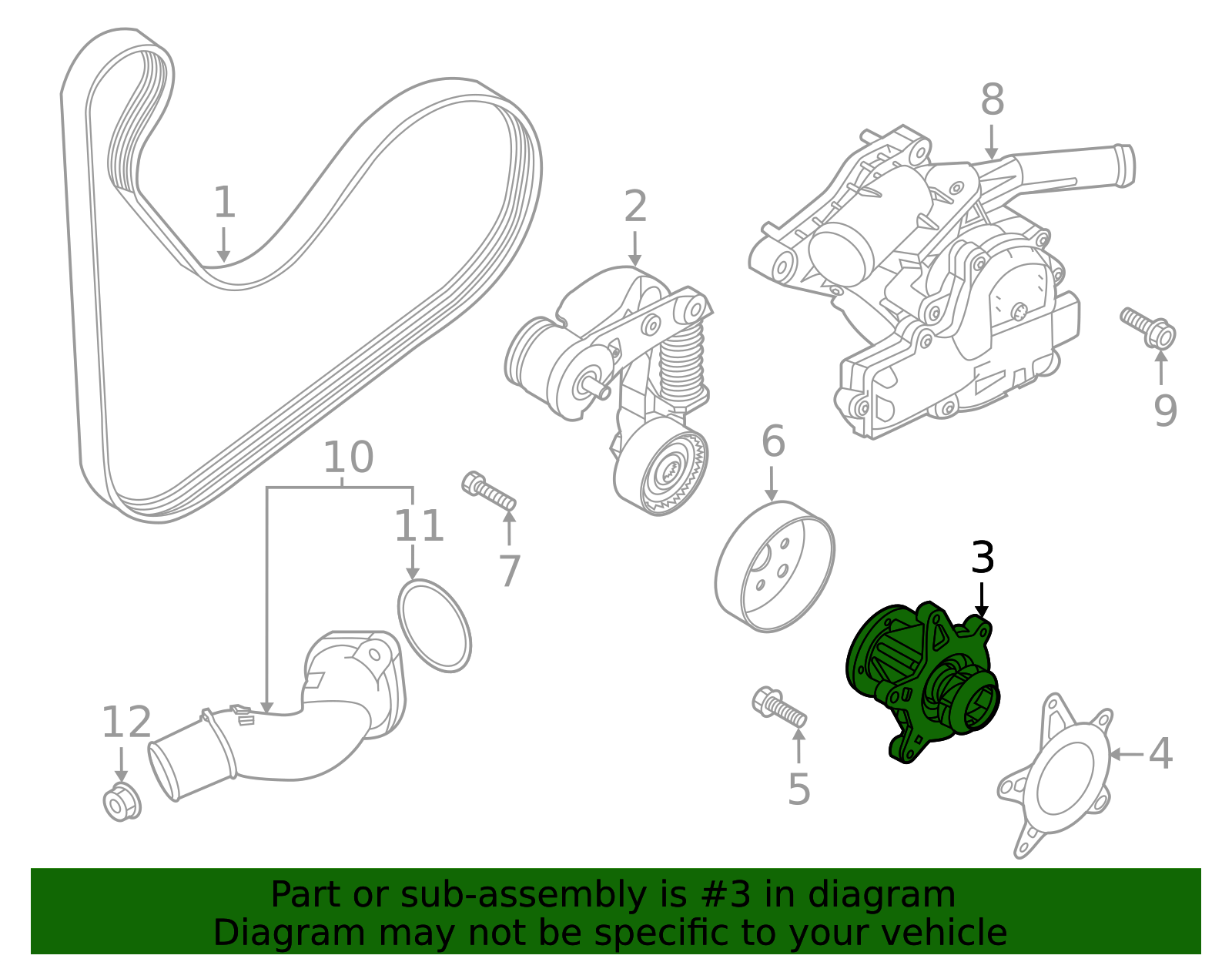 2022-2024 Hyundai Venue Water Pump 25100-2M012 | OEM Parts Online