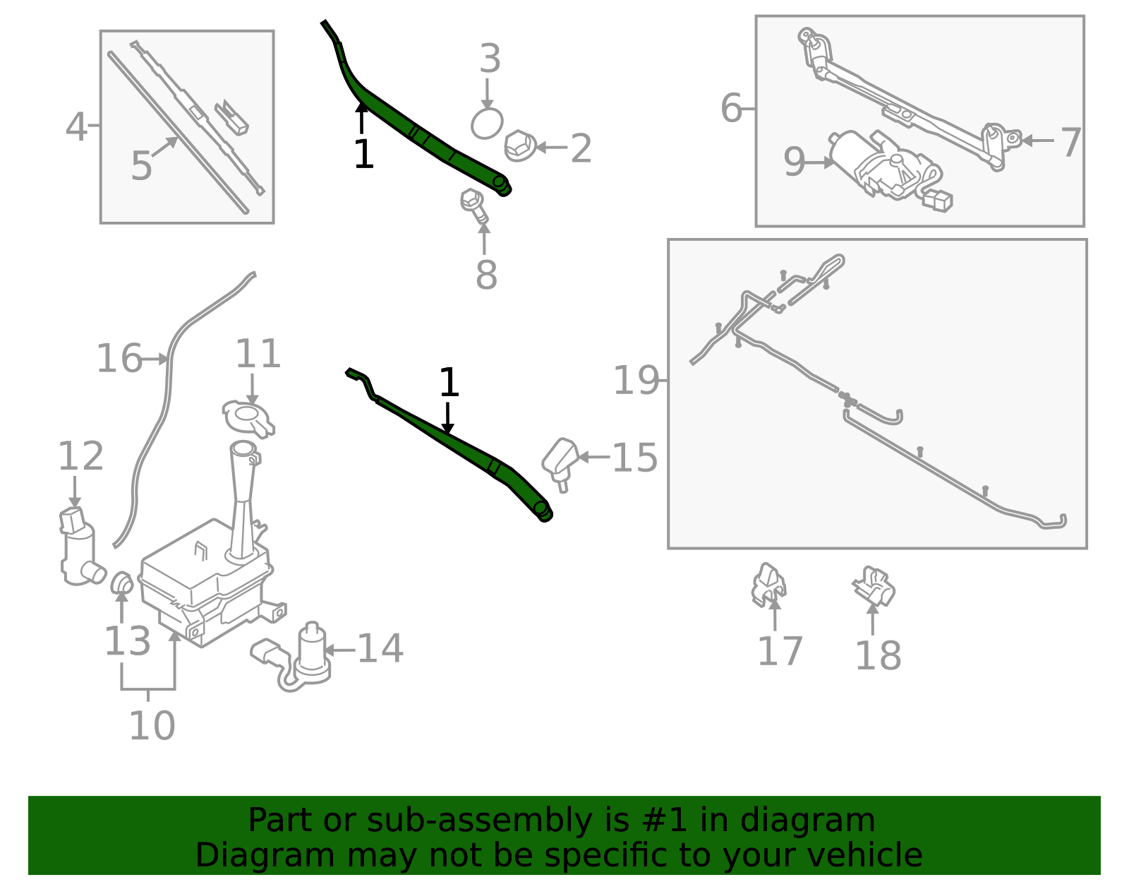 2009-2012 Hyundai Elantra Wiper Arm 98321-2L010 | MotorMotor
