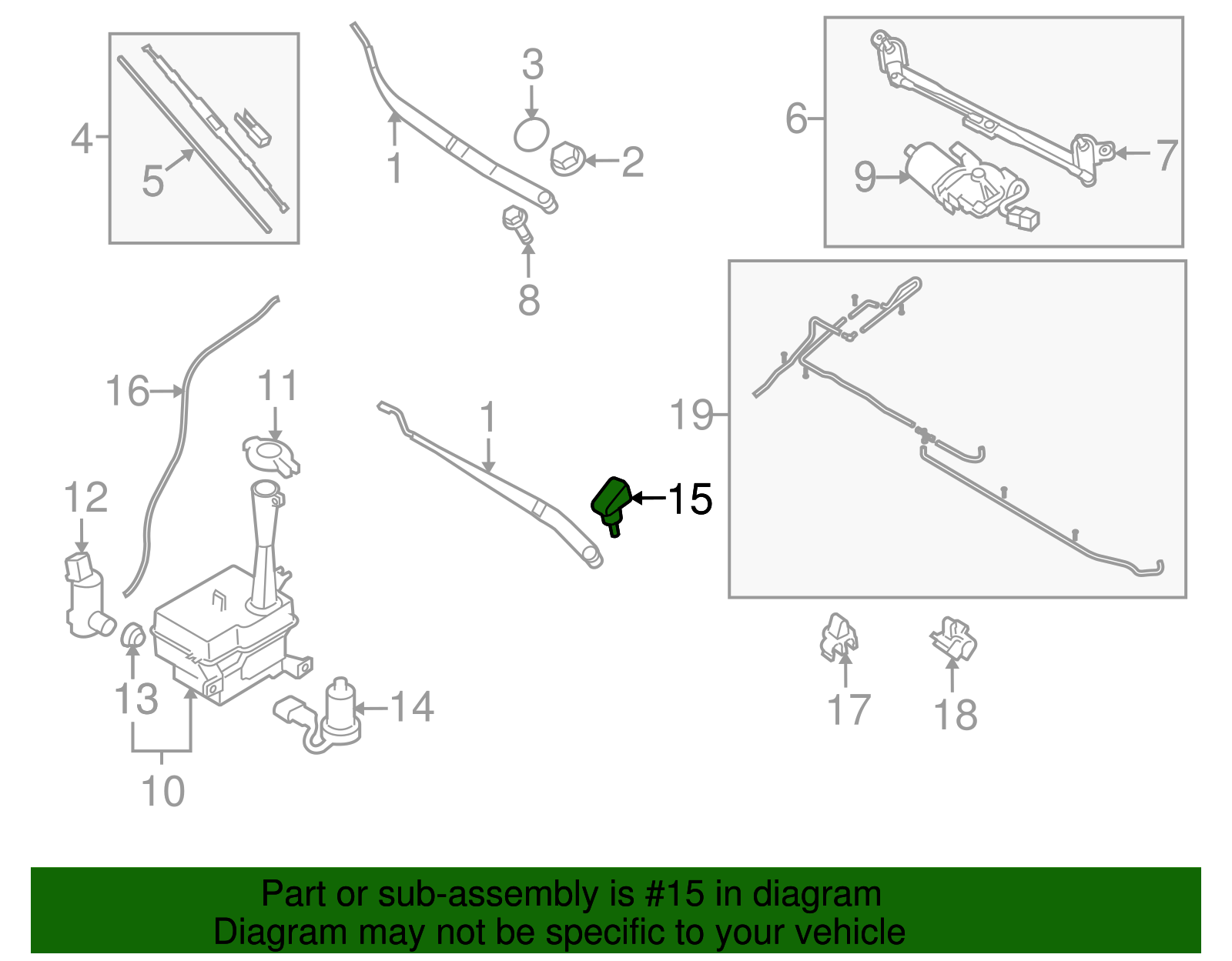 2009-2012 Hyundai Elantra Washer Nozzle 98630-2L100 | OEM Parts Online