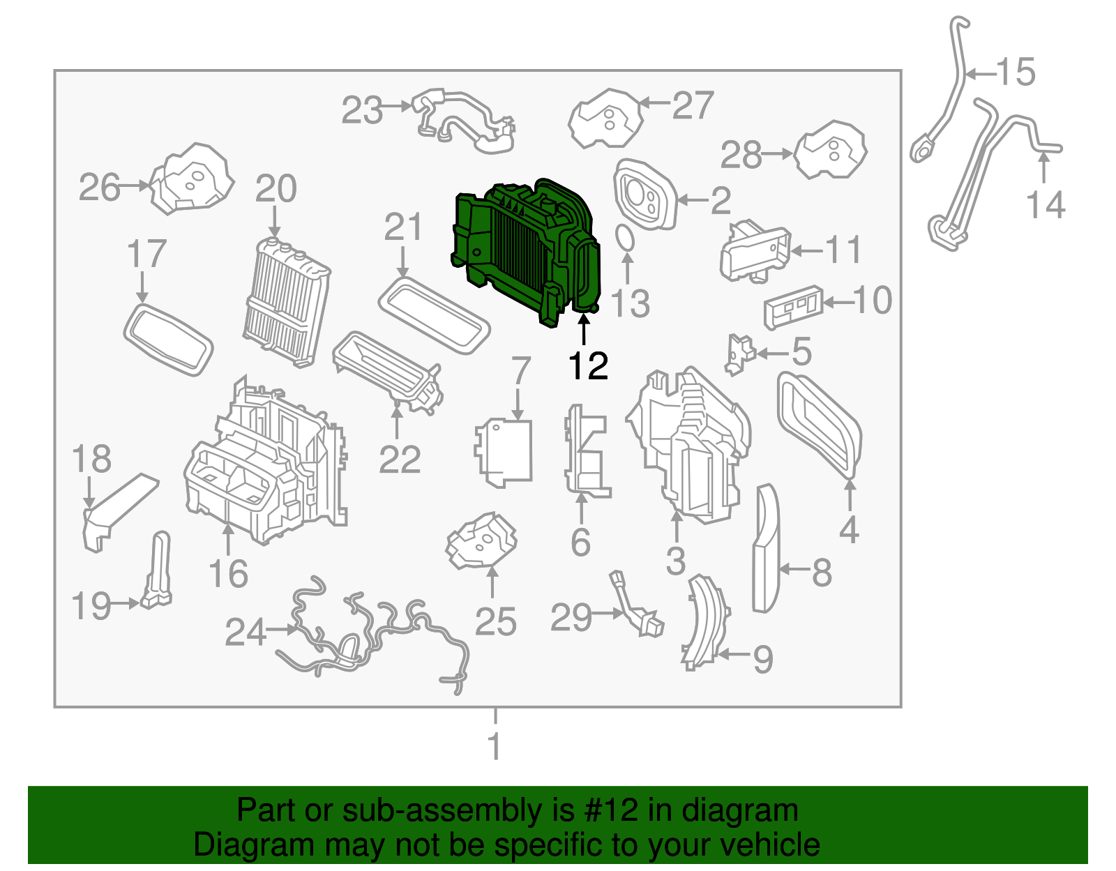 2016-2025 Volvo Evaporator Core 32392952 | Genuine Volvo Replacement Parts