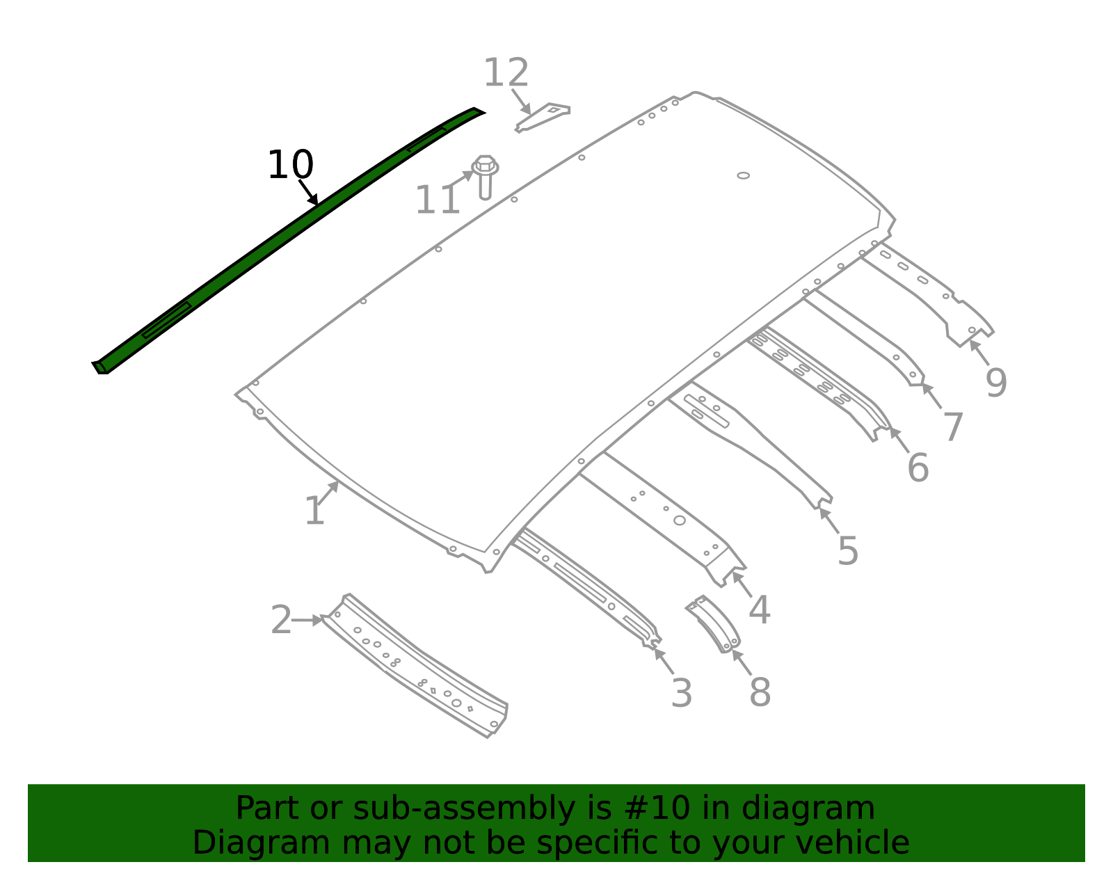 73852-4CL1A - High-Quality Roof Molding for 2014-2020 Nissan Rogue ...