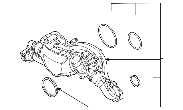 2020-2025 Audi Engine Coolant Thermostat Housing 0P2-121-406-B | Audi ...