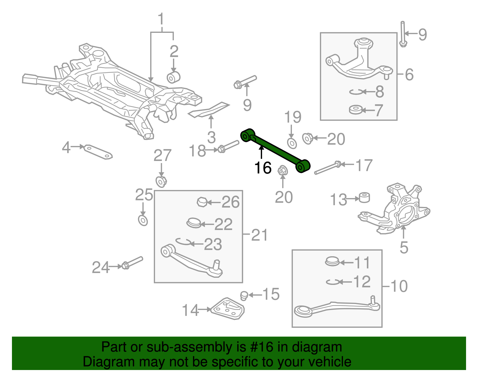 2008-2015 Mitsubishi Lancer Lower Control Arm 4113A049 | Mitsubishi ...