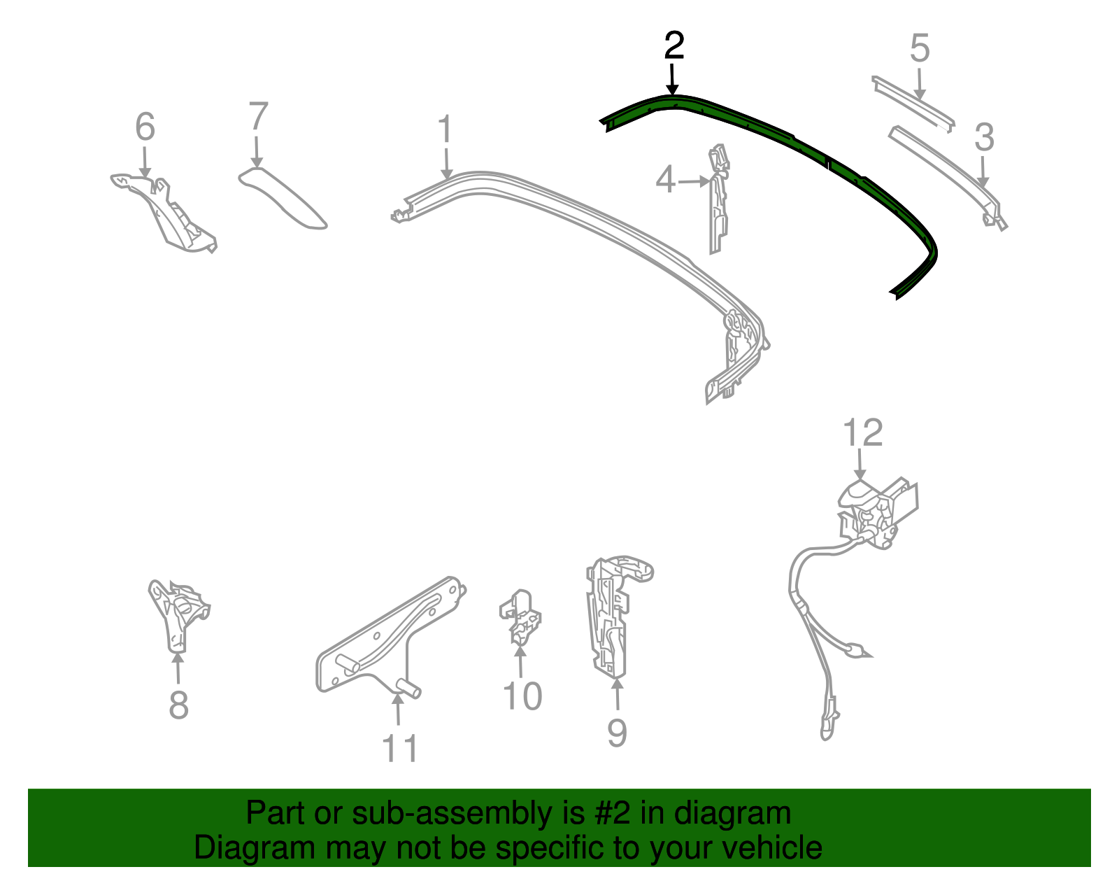 54-34-7-375-319 - Molding Left Rear with the rubber gasket | BMWPartsHub