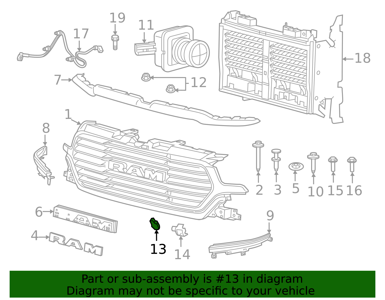 68333616AA - Rear Door Wiring Left | Mopar Parts Canada