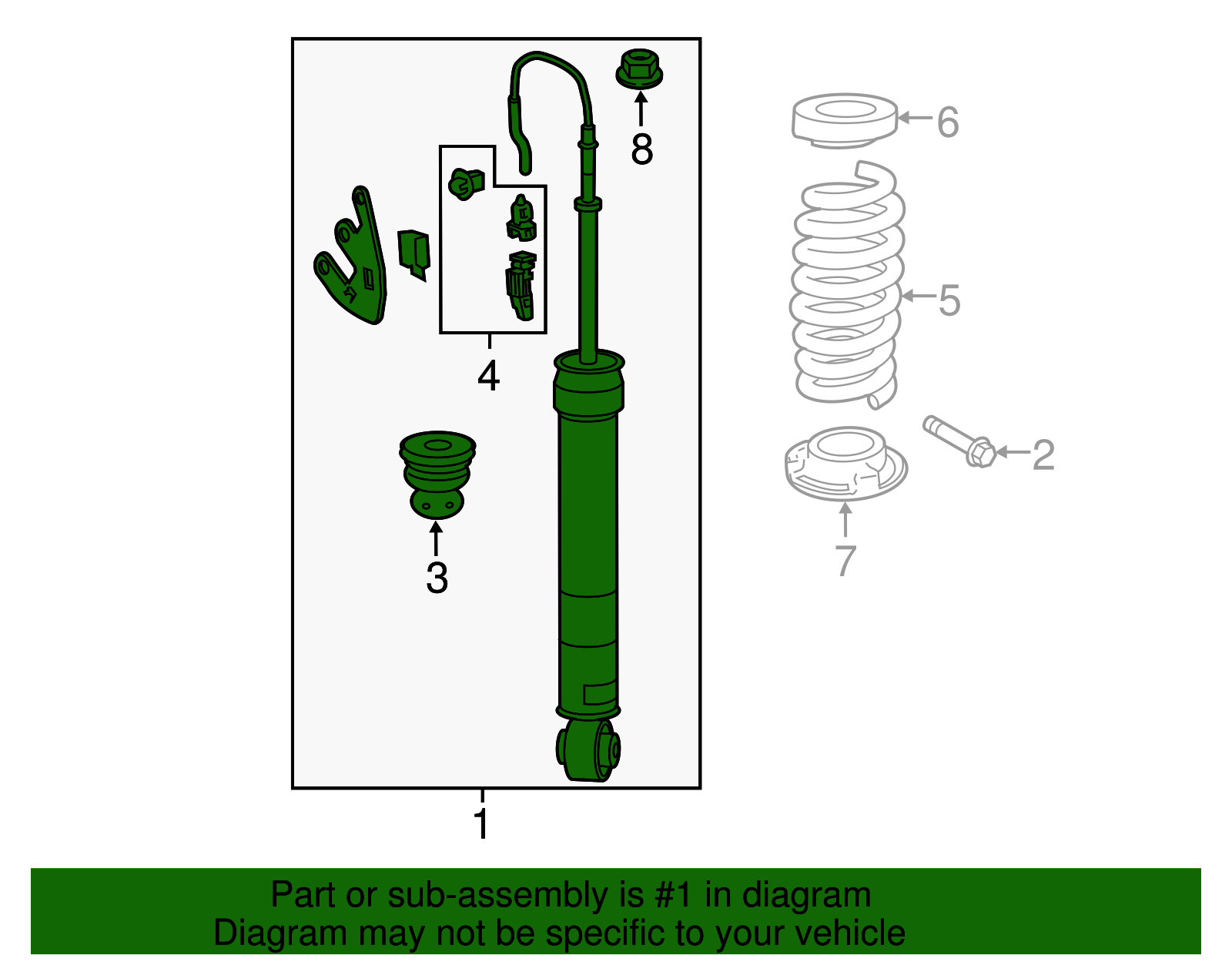 2016-2024 Chevrolet Camaro Shock Absorber 85649836 | NewGMParts.com
