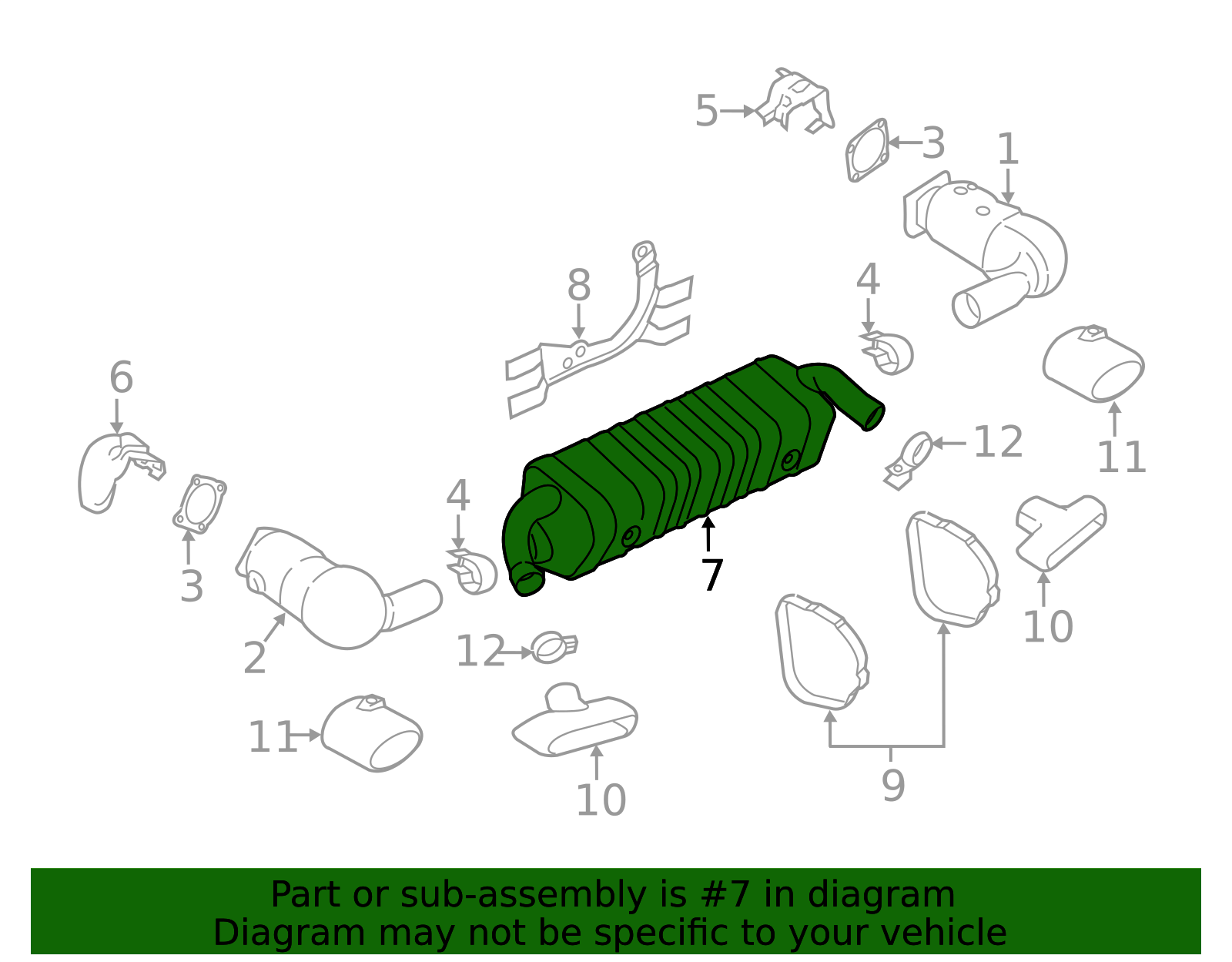 9P1-251-051-B - Center Muffler 2017-2019 Porsche 911 | Delaware Porsche ...