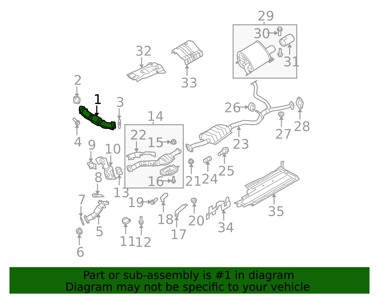 44620AA77A - 2006-2008 Subaru - Exhaust Crossover Pipe | Subaru Parts HQ