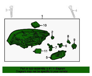 31698828 - Headlamp Assembly - 2014-2018 Volvo | Volvo OEM Parts Direct