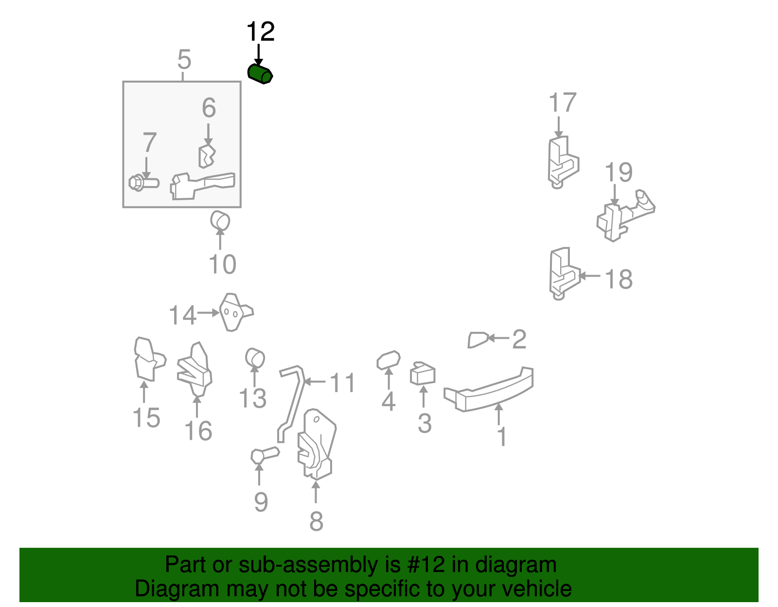 Genuine Toyota Door Stop part# 90541-09108 for 2006-2012 Toyota RAV4 ...