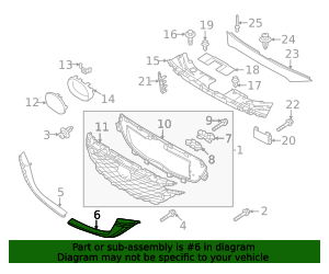 KSD5-50-7K0 - Grille Molding Mazda Parts Connect