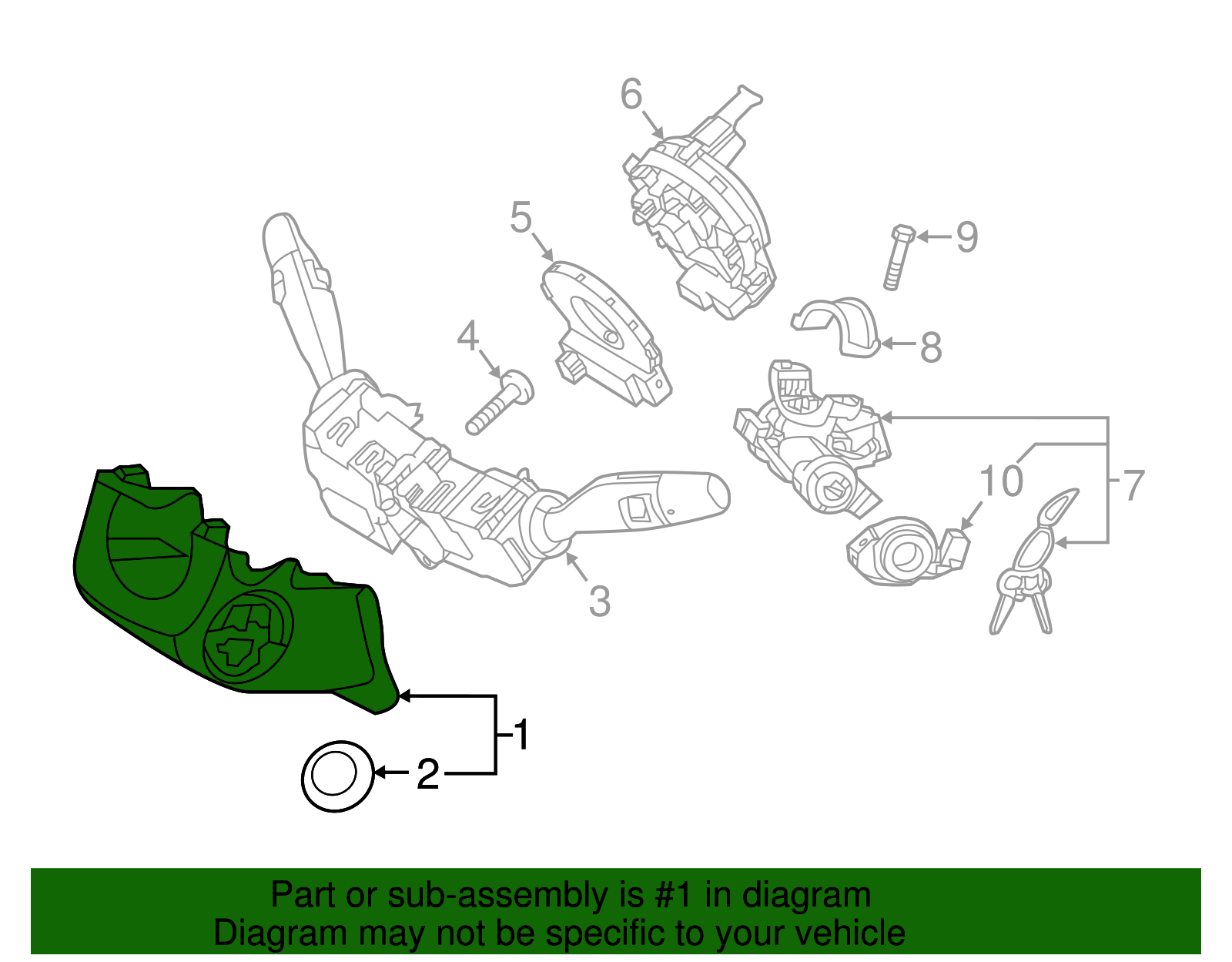 2016-2020 Kia Sorento | Lower Column Cover | 84850-C6000WK | Kia Auto Parts