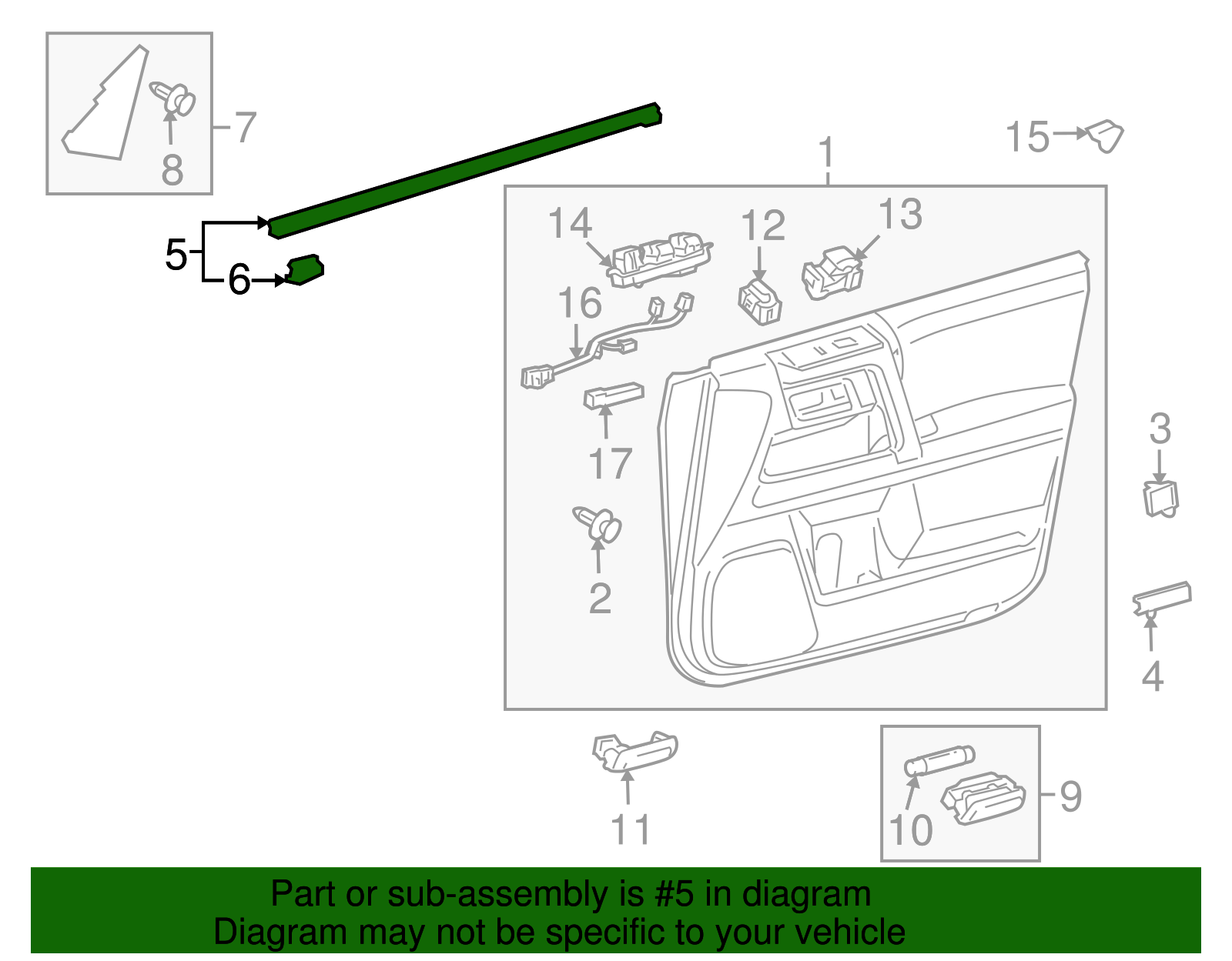 Genuine Toyota Door Window Belt Weatherstrip (Left, Front) part# 68172 ...