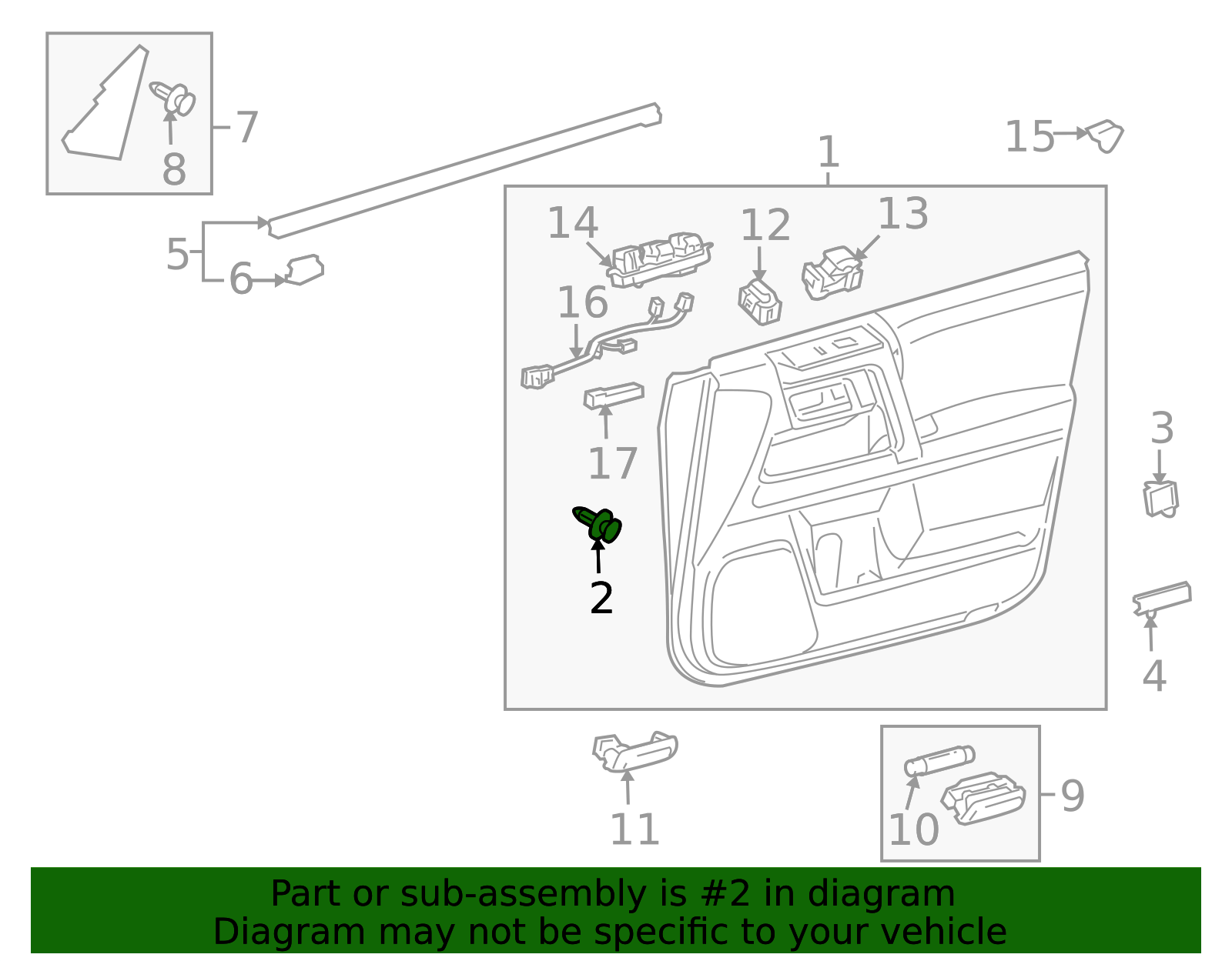 Genuine Official Toyota Door Trim Panel Clip part# 90467-09203 for 2001 ...