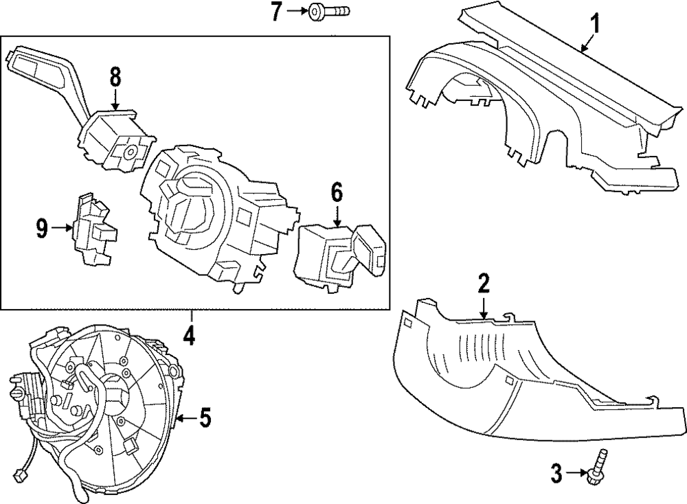 2020-2024 Lincoln Aviator | Lower Column Cover | LC5Z-3530-CB | Walls ...