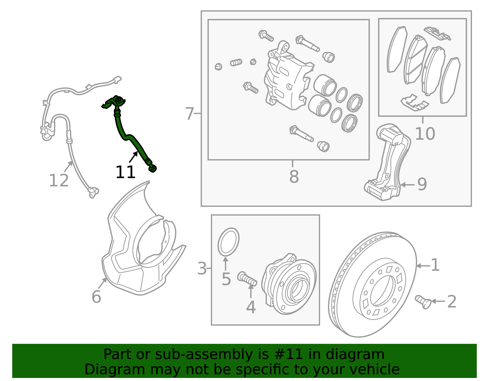 58731-2B010-DS - Brake Hose 2011-2013 Kia Sorento | Kia.Parts Store