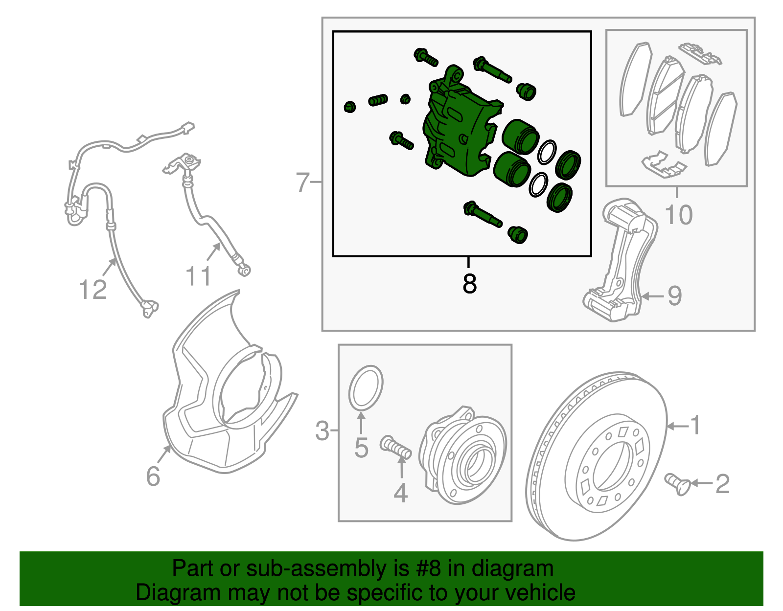 2011-2013 Kia Sorento | Caliper | 58180-1UA00 | Kia Auto Parts