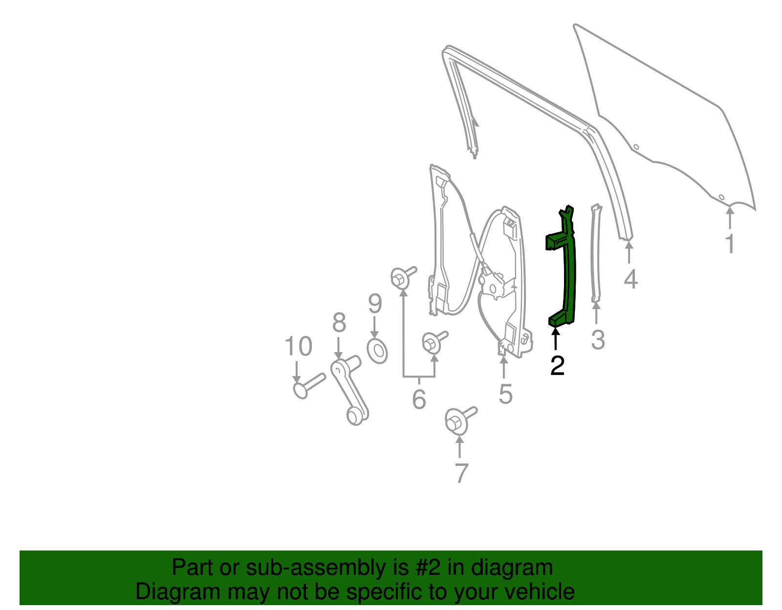 Genuine OEM Ford Part - Window Regulator Guide FL3Z-1825797-A | Genuine ...