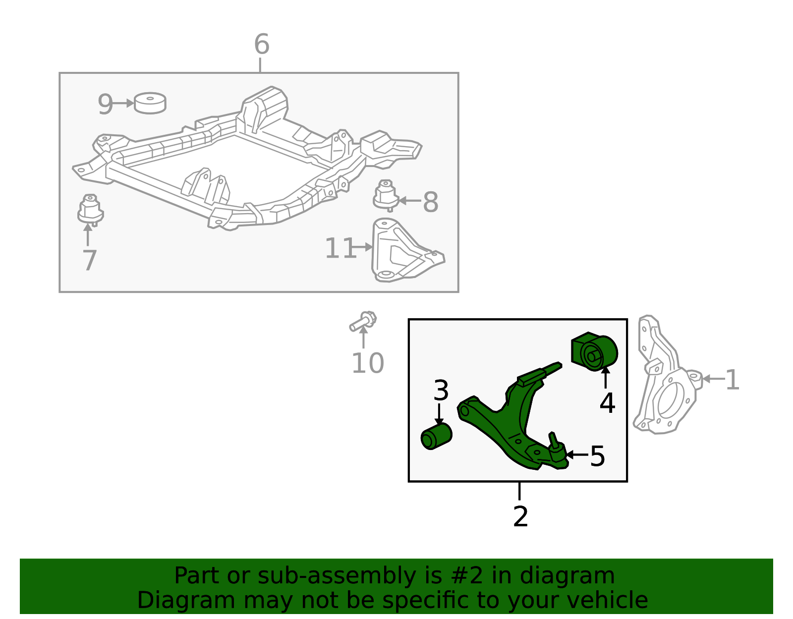 Front Driver Side Suspension Lower Control Arm 25848407 GM ...