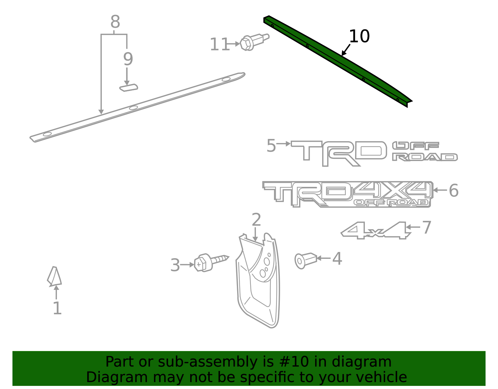 65717-0C080 - High-Quality Tailgate Trim Cover for 2014-2021 Toyota ...