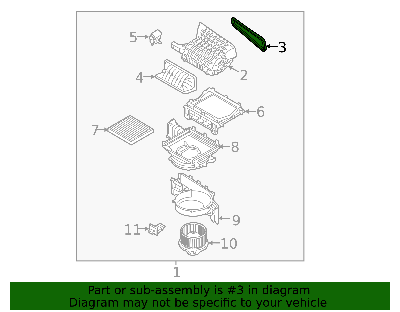 2023-2025 Kia Telluride Intake Case Seal 97127-S9000 | TascaParts.com