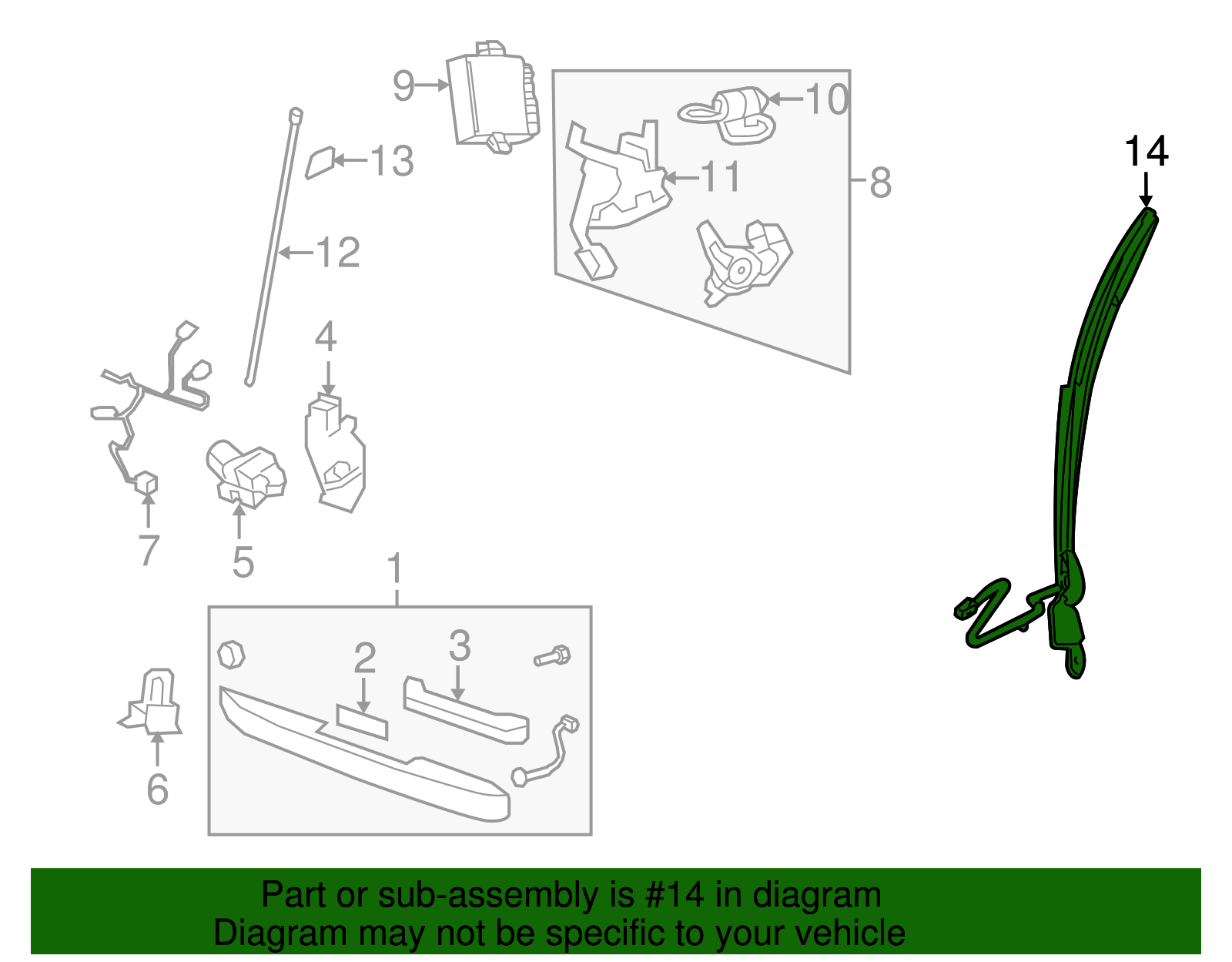 2007-2014 GM Passenger Side Liftgate Side Sensor 22840999 | Shop Matick ...
