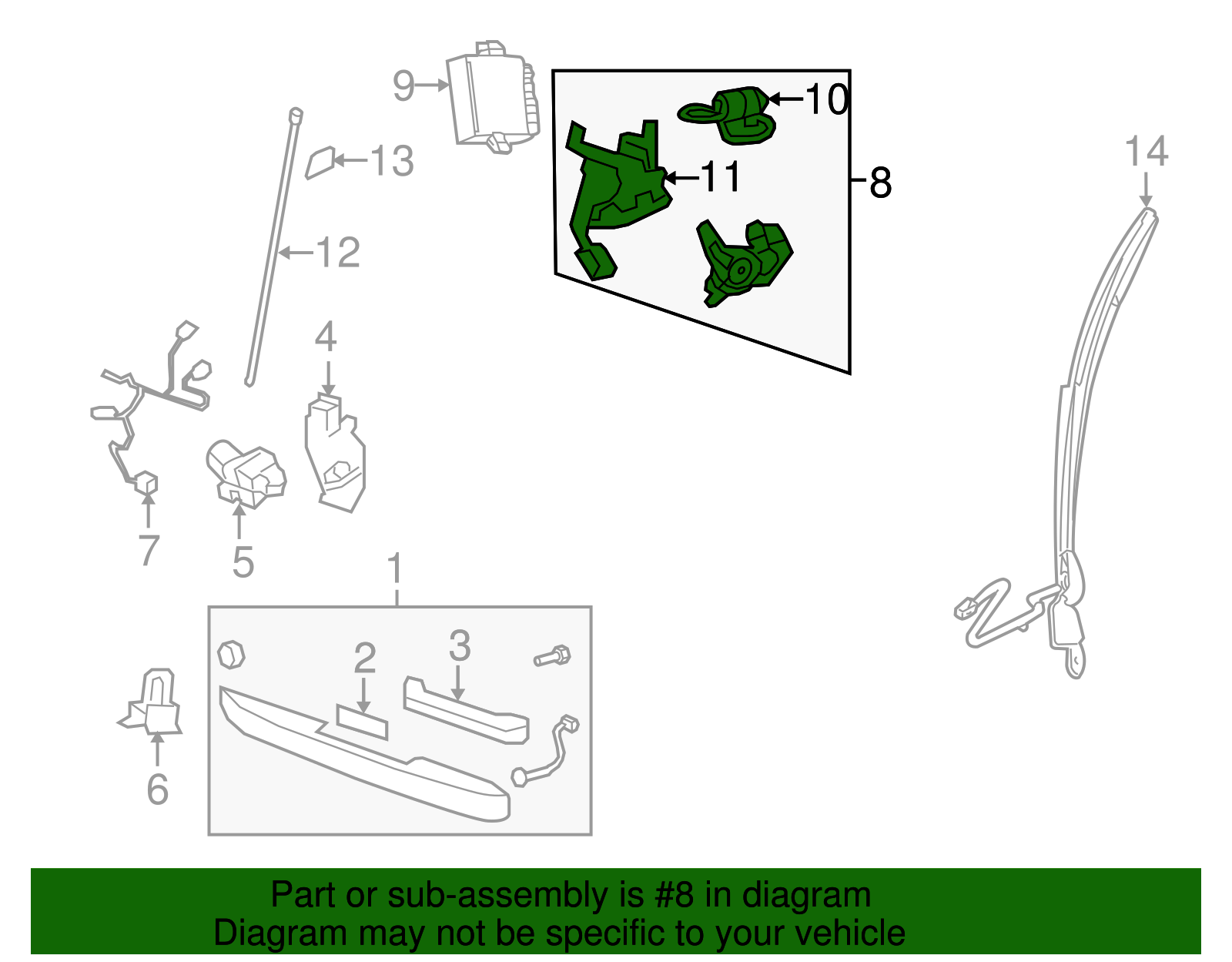 23190708 - 2009-2014 GM - Rear Liftgate Hands Free Closing Module ...