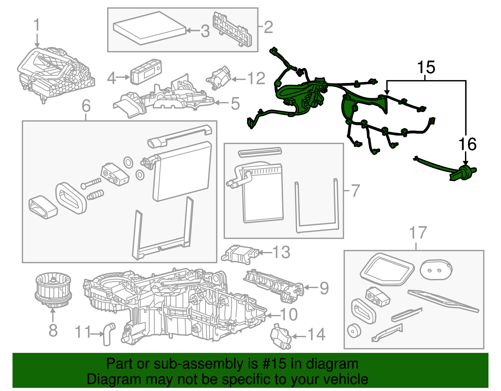 84340776 - 2017-2020 GM - Air Conditioning Wiring Harness | Partners Chevy