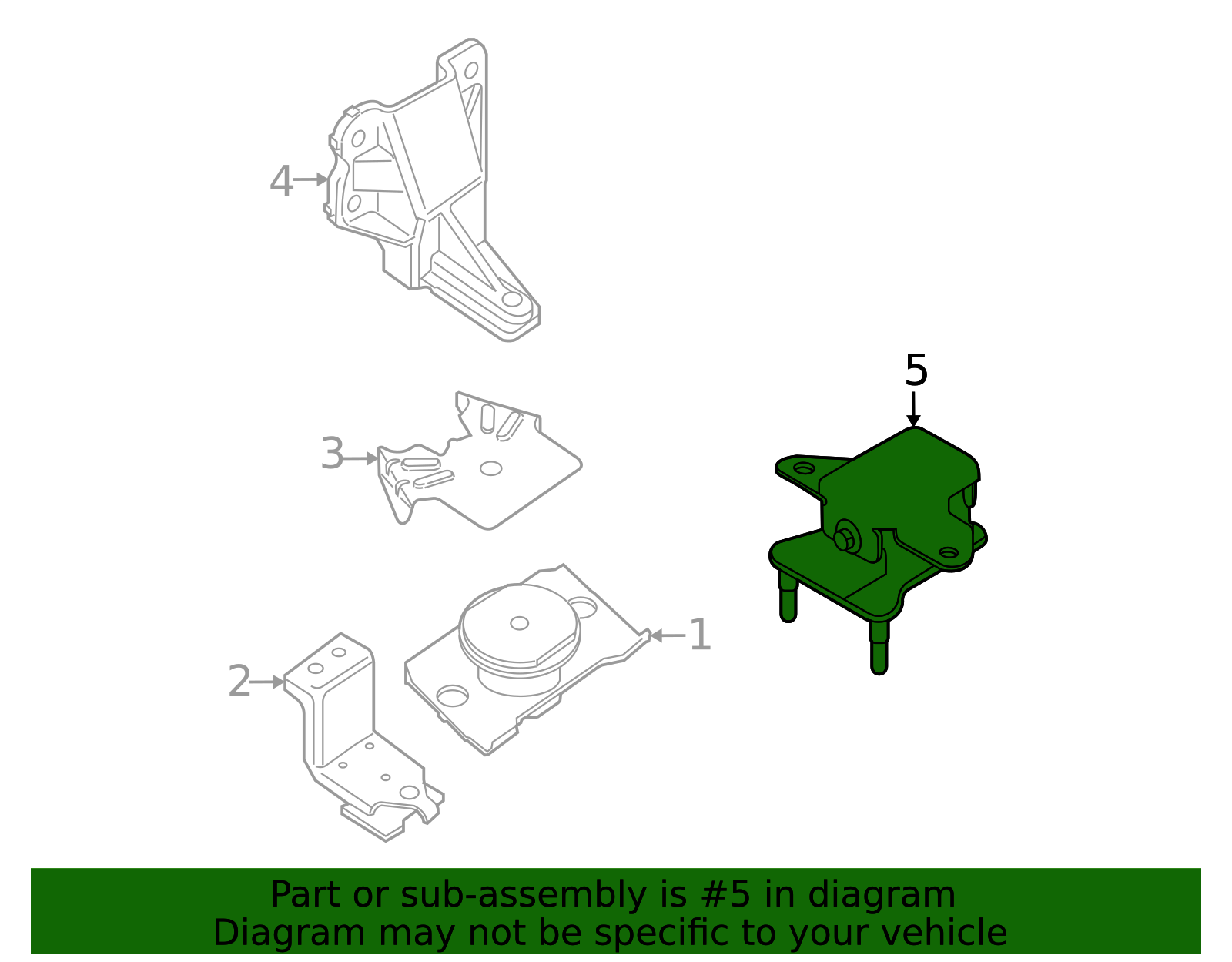2020-2025 Nissan Frontier Rear Mount 11320-9BT0A | Bill Kay Nissan Parts