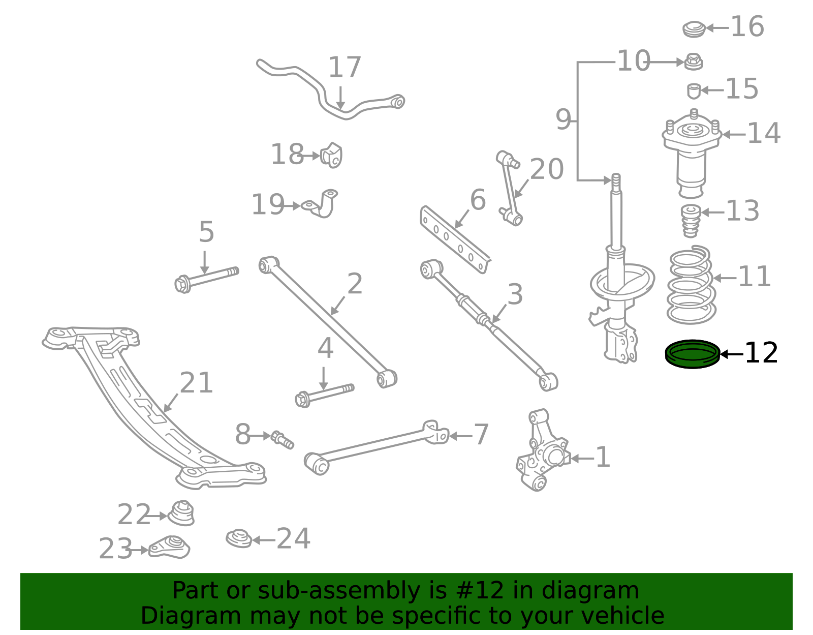 1992-2013 Toyota 1992-2013 Toyota - Spring Lower Insulator 48258-0E010 ...