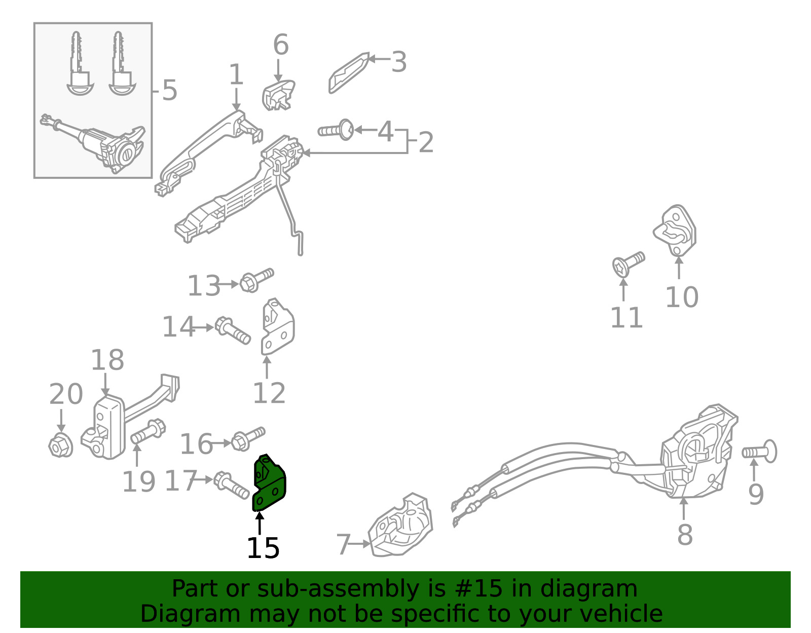 D461-58-210B - Lower Hinge 2011-2025 Mazda | MazdaParts.US Store