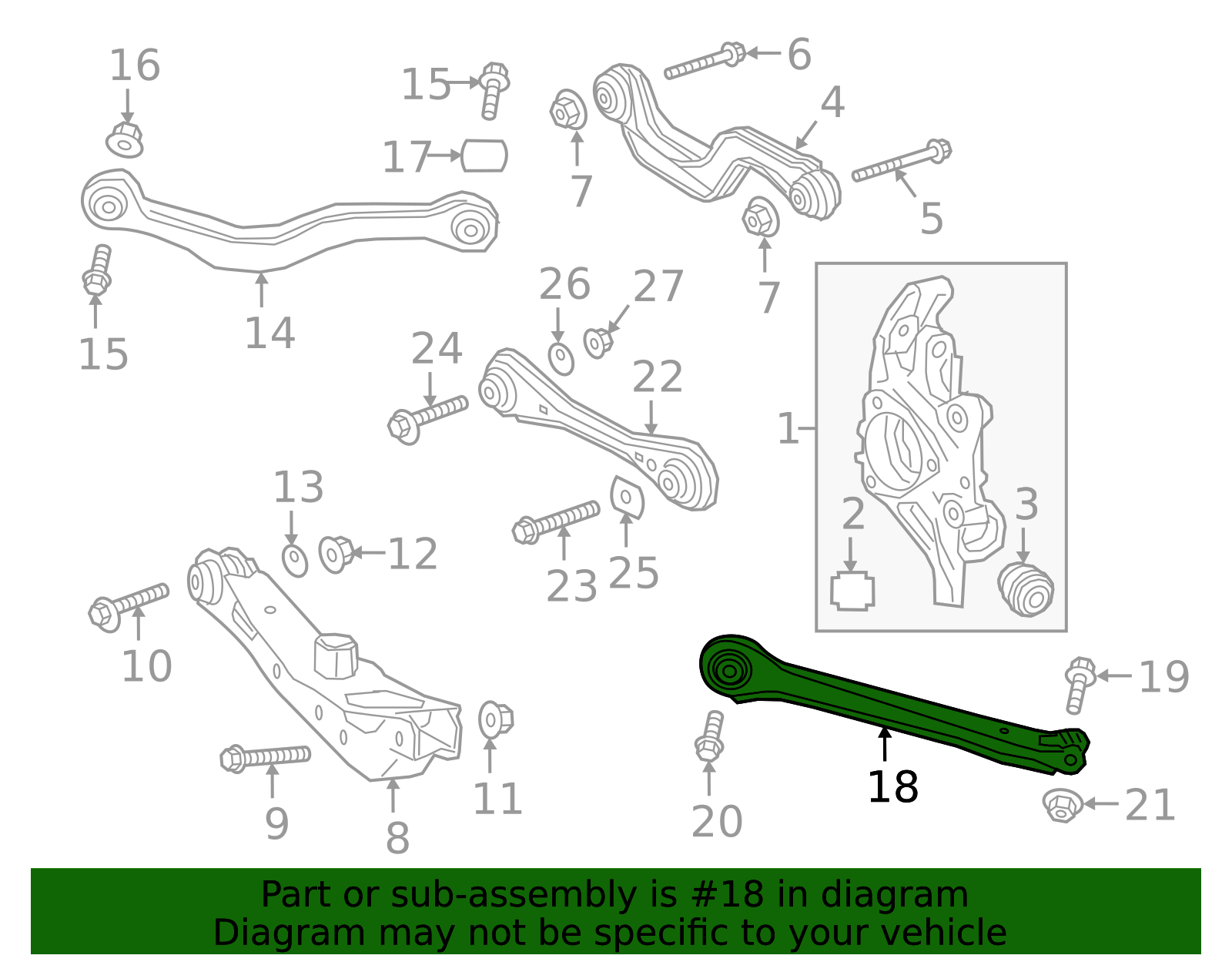 2017-2026 GM Rear Suspension Lower Trailing Link 84354706 | Chevy Parts ...
