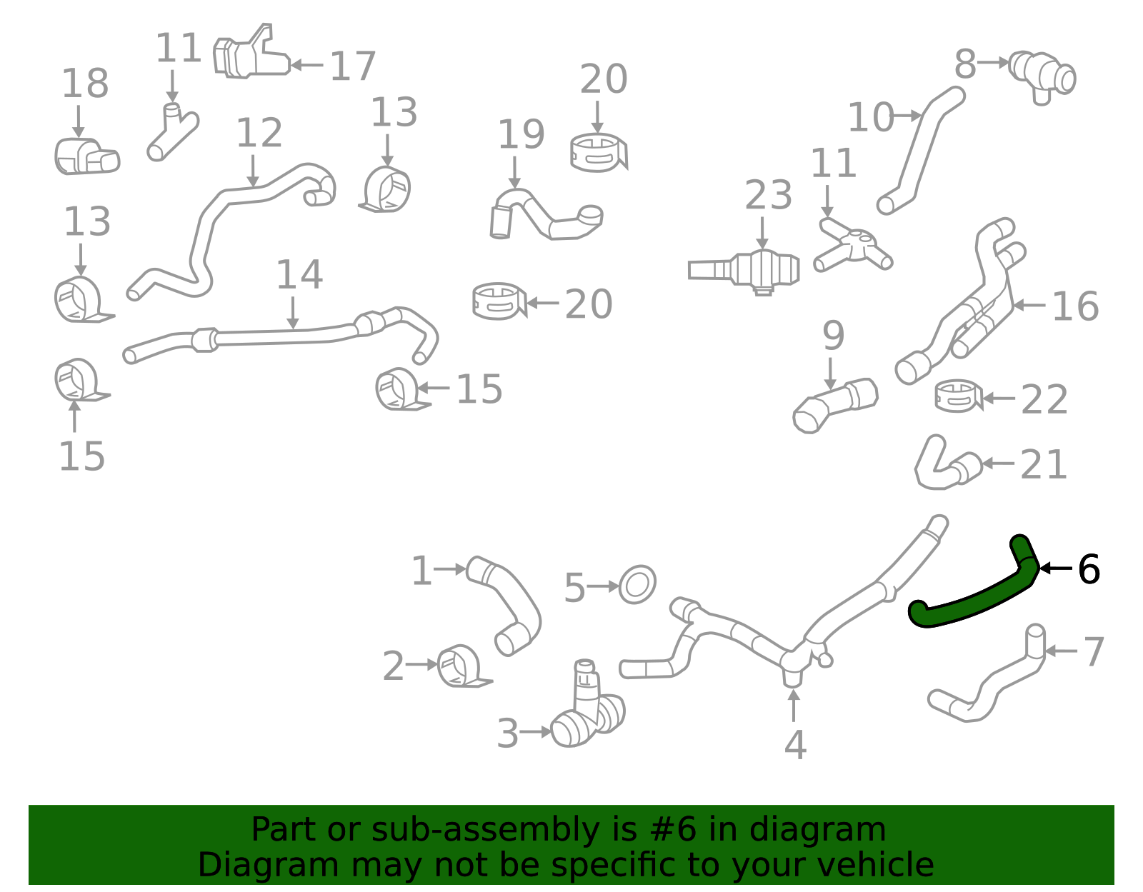 Coolant Hose - Reliable OEM Engine Cooling 5C0-121-058-B | AutoNation Parts