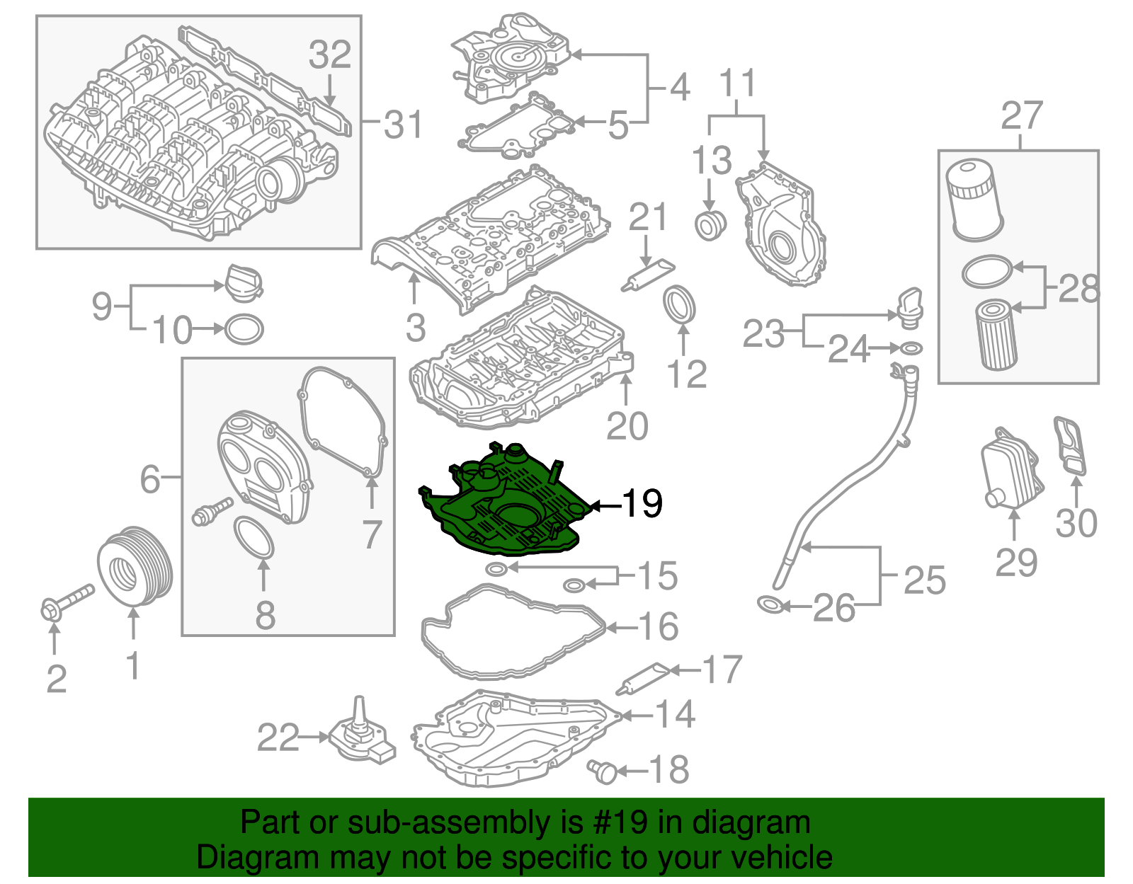 06K-103-138-P - Oil Pan Baffle 2015-2025 Audi | Audi OEM Parts Guy