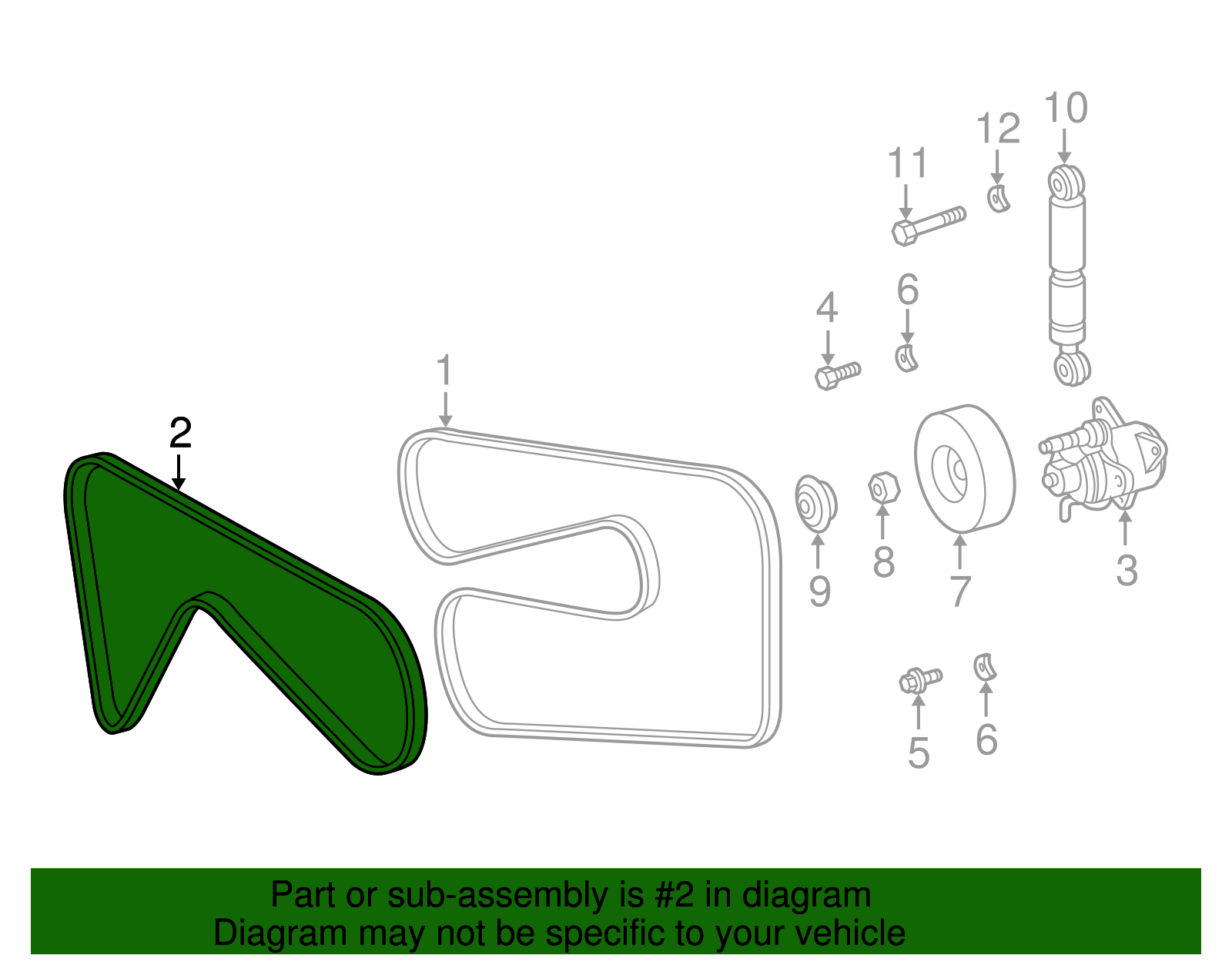 011-997-58-92 - Serpentine Belt 1998-2000 Mercedes-Benz | Mercedes-Benz ...