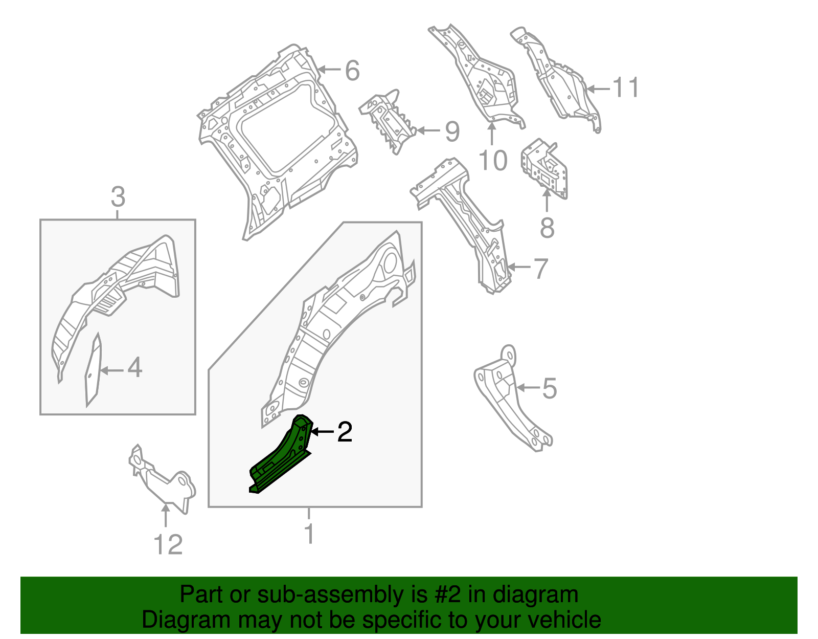 2013-2020 Nissan Pathfinder Sill Reinforced G64B3-3JAMA | Nissan Parts ...