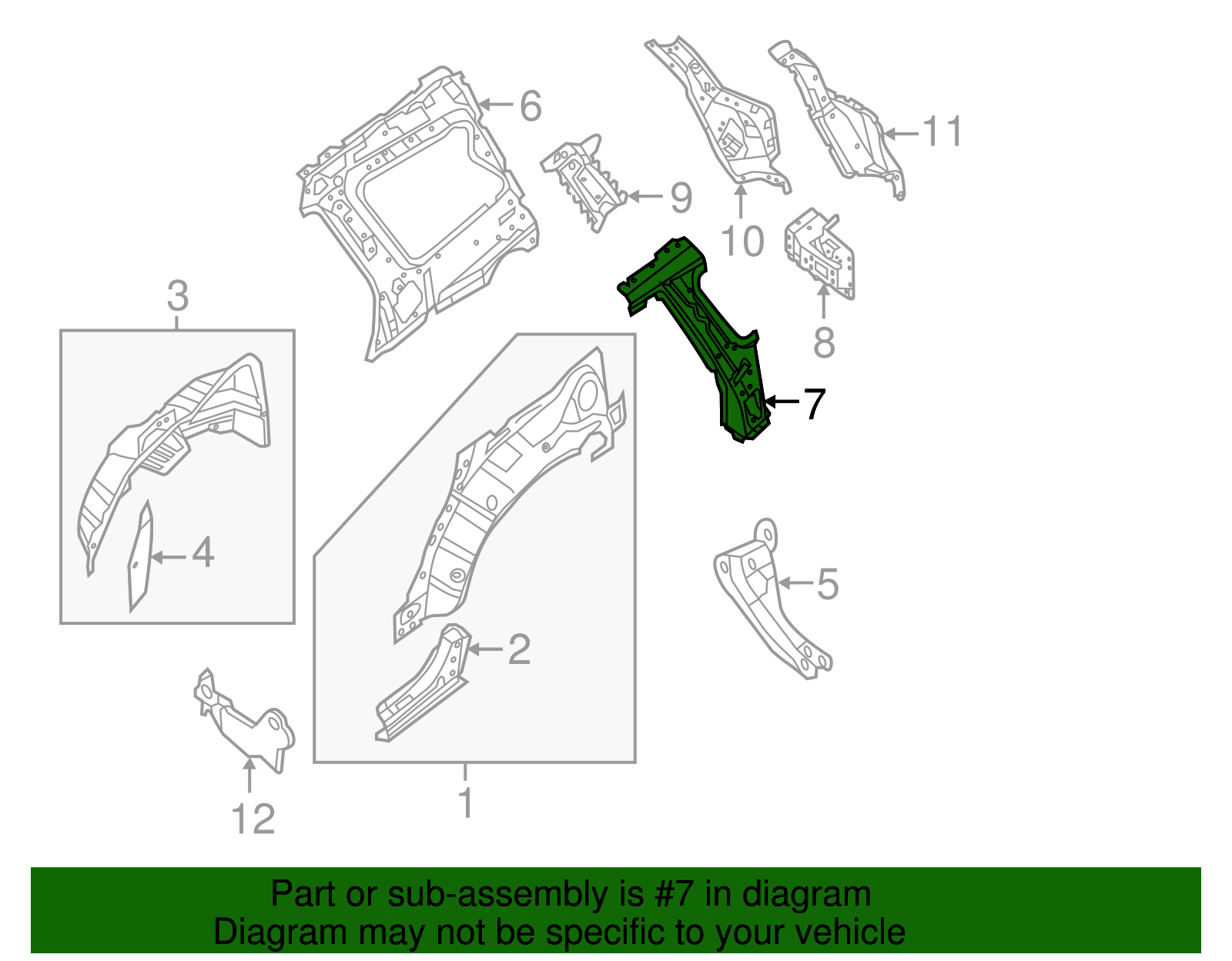 2013-2020 Nissan Pathfinder Pillar Reinforced - Driver's Side (LH ...
