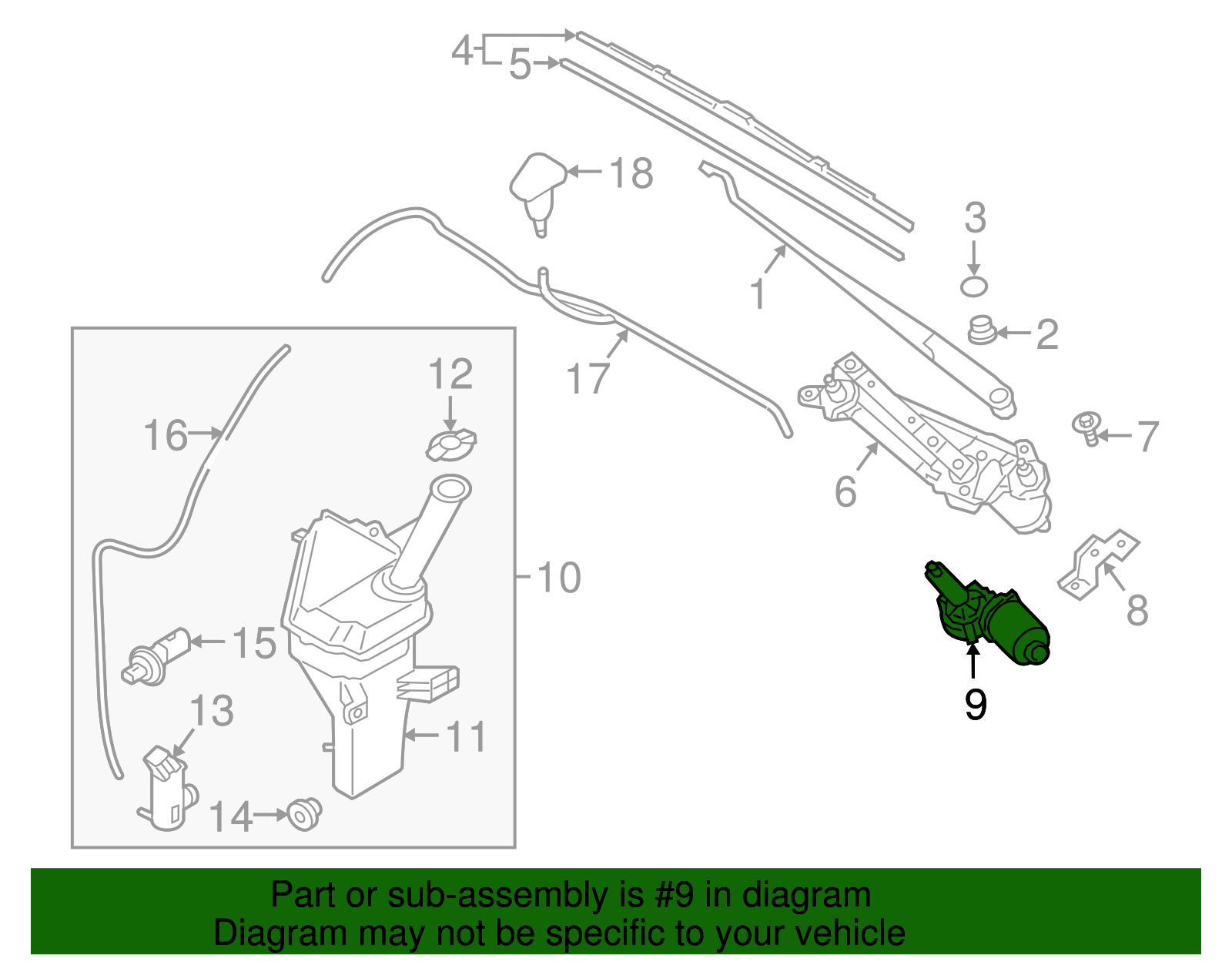 Genuine Wiper Motor for 2017-2022 Hyundai | Part# 98110-G2000 | Hyundai ...