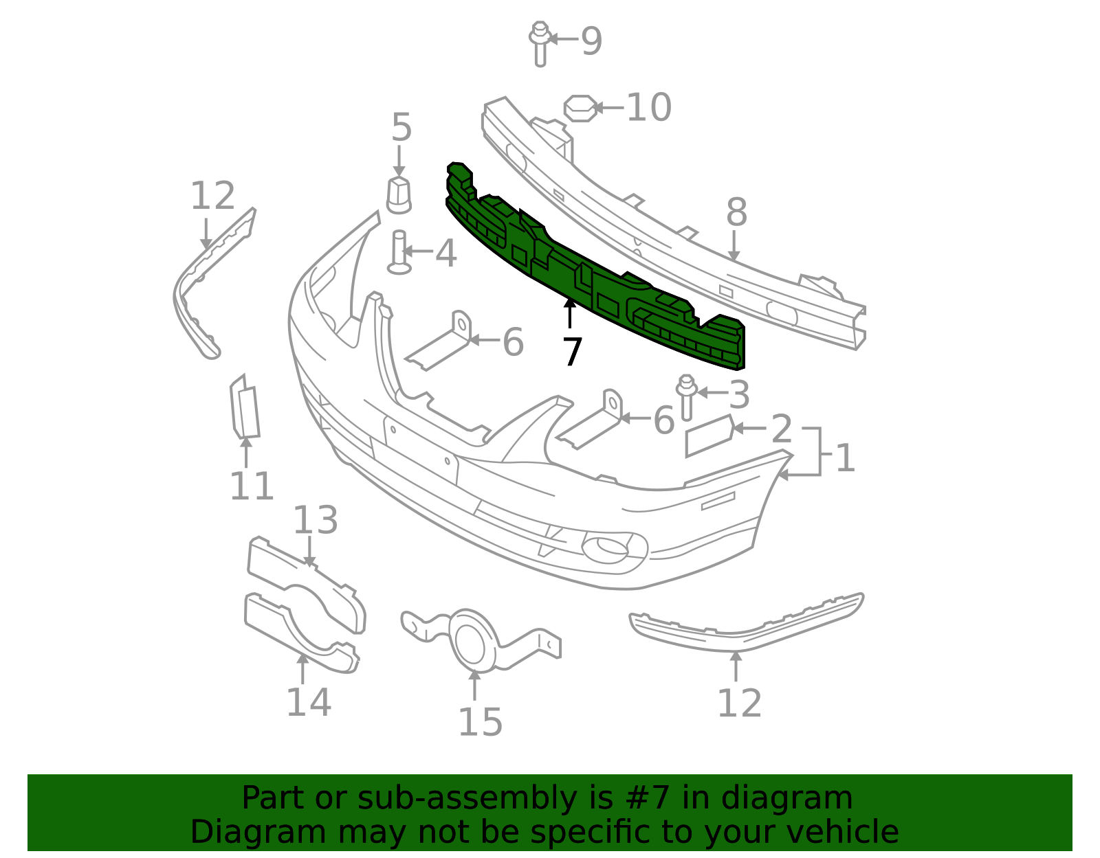 2004-2006 Hyundai Elantra Energy Absorber 86520-2D500 | MotorMotor