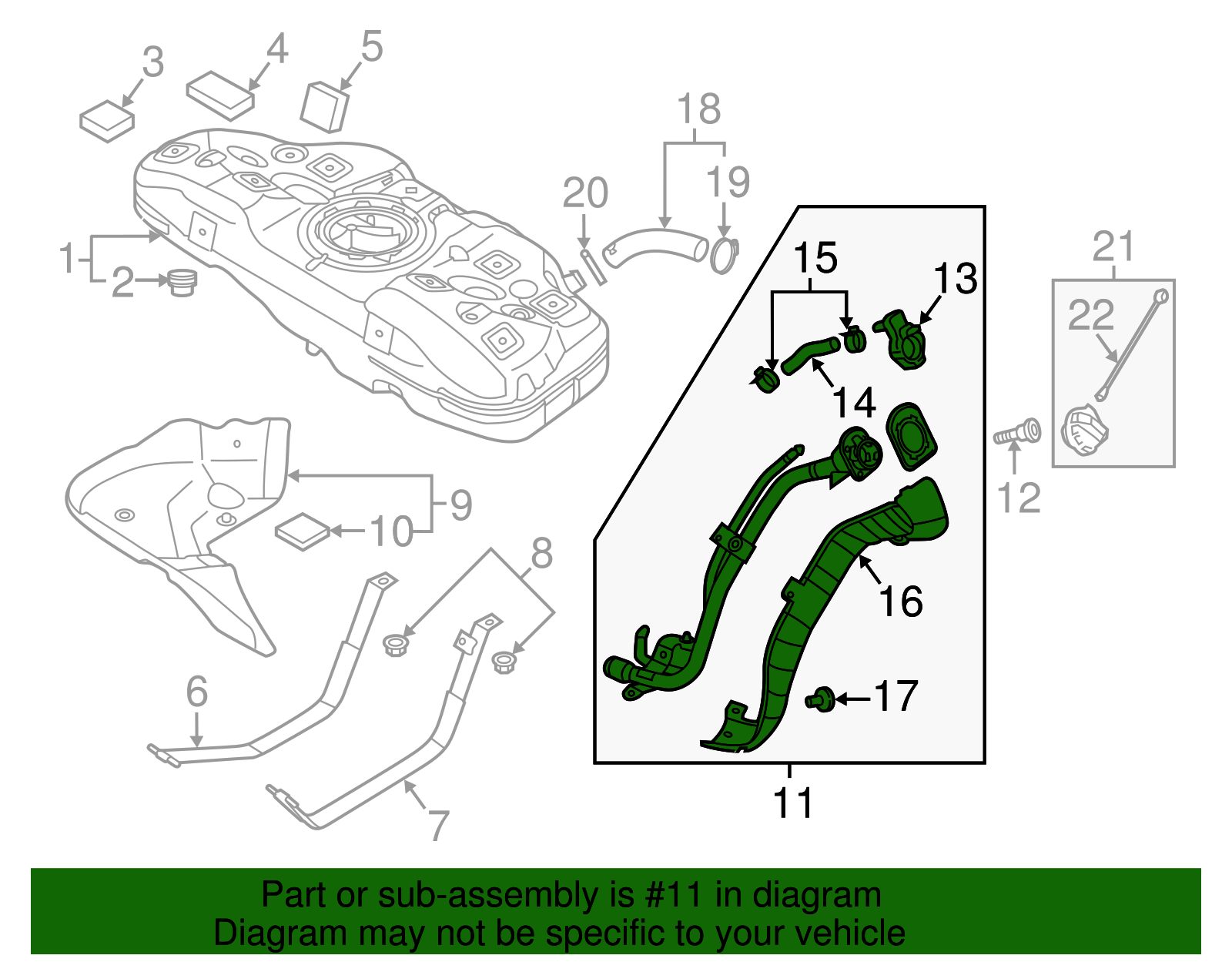31030-H9500-DS - Filler Neck Hose A 2018-2023 Kia Rio | Kia.Parts Store