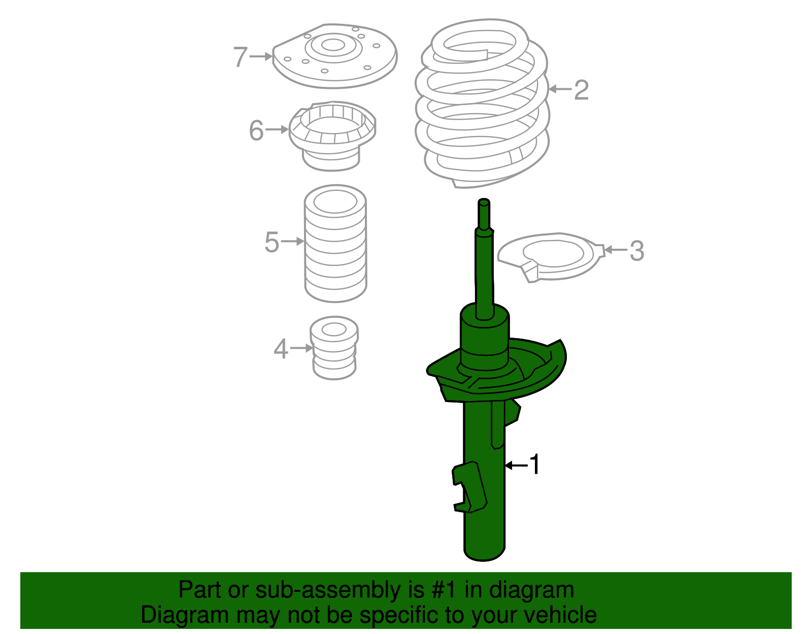 31340320 - Suspension Strut - 2011-2018 Volvo | Volvo OEM Parts Direct