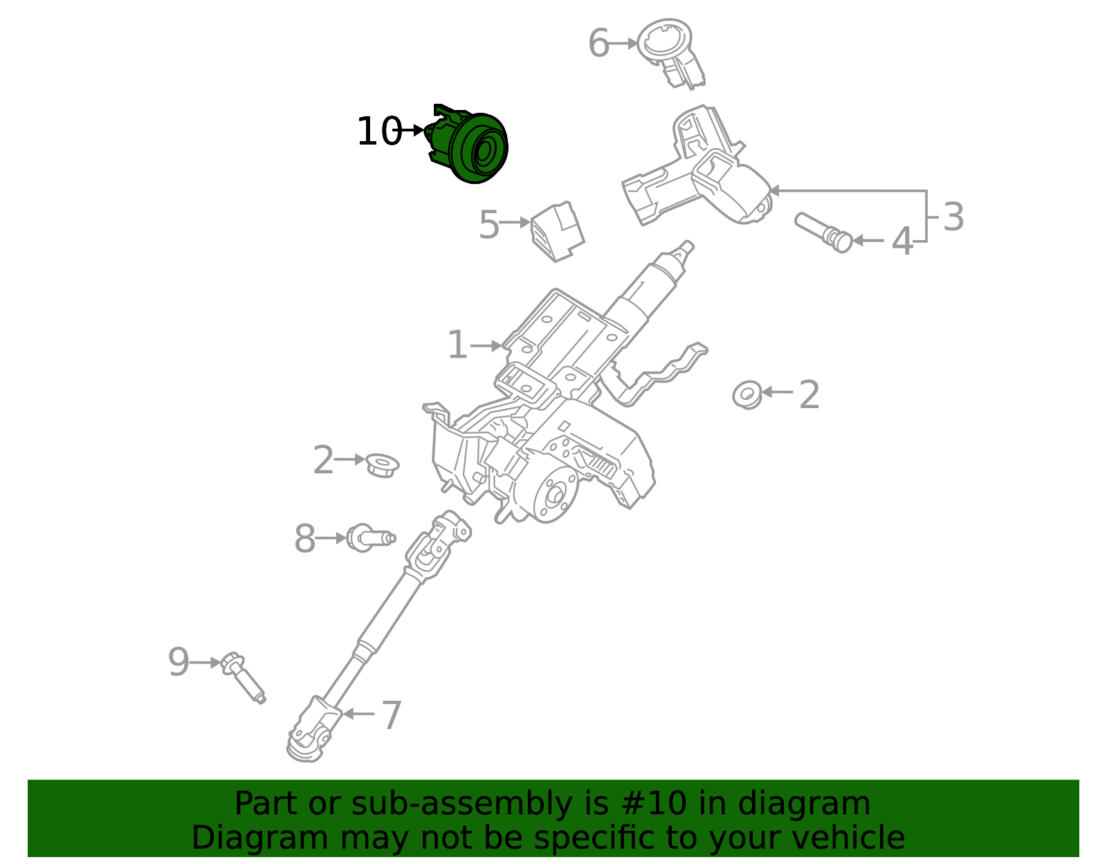 GN1Z-11582-D - Ignition Lock Cylinder 2018-2022 Ford EcoSport | Ford ...