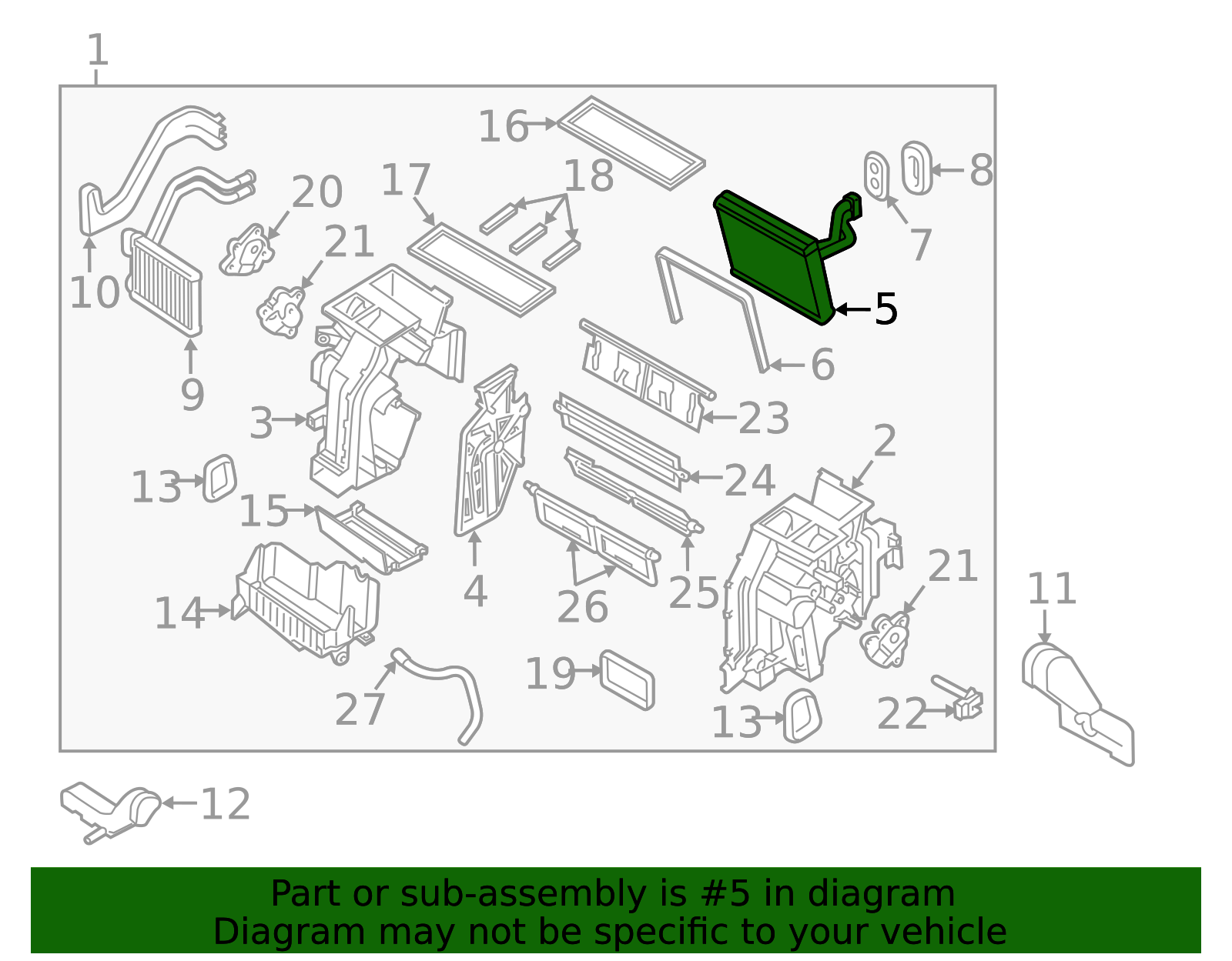 2011-2014 Hyundai Sonata Evaporator Core 97140-3S000 | OEM Parts Online