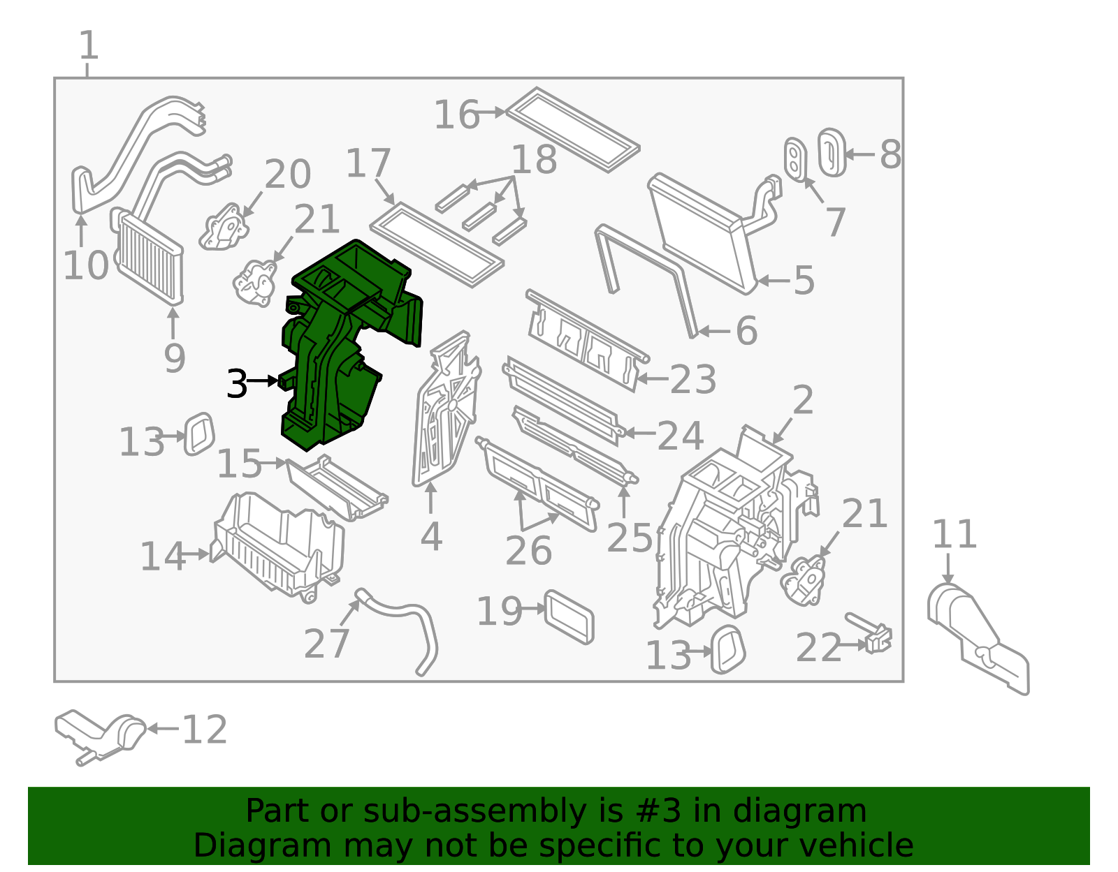 2011-2014 Hyundai Sonata A/C Evaporator Core Case 97134-3S000 | OEM ...