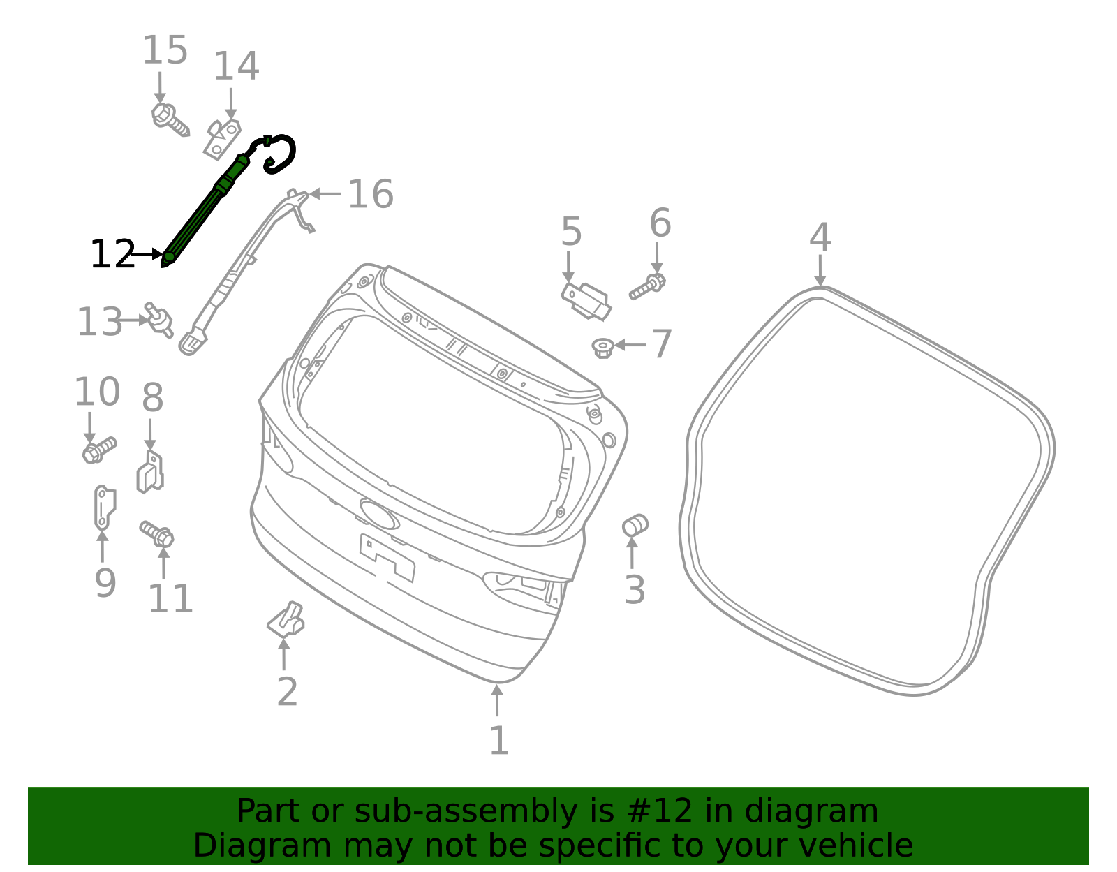 81831-S1100 - Lift Cylinder 2019-2020 Hyundai Santa Fe | Hyundai ...