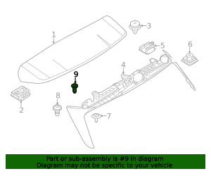 2012-2025 BMW Spoiler Wing Nut Pin 7149174618 | OEM Parts Online